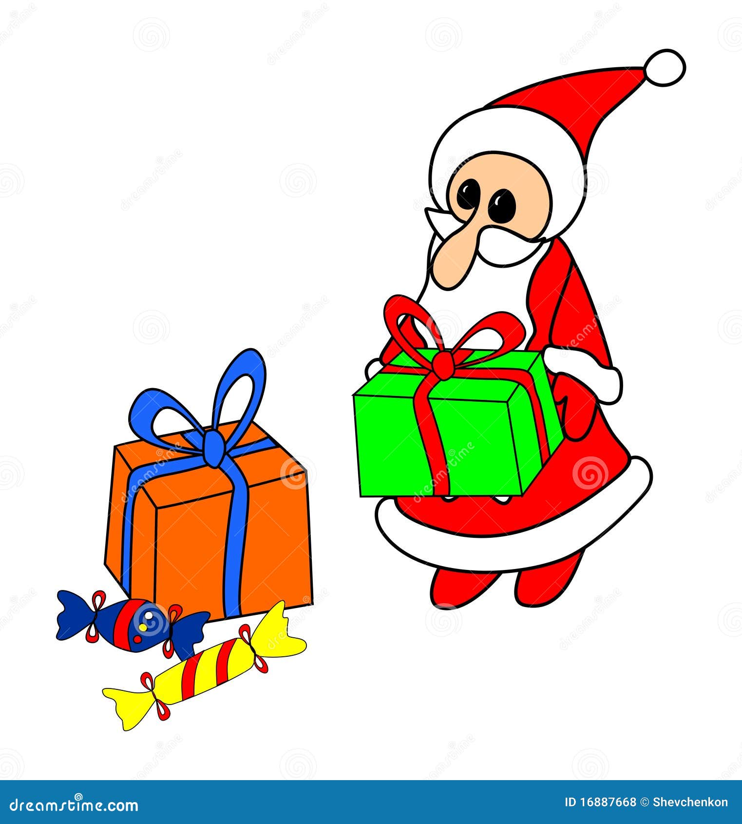 Il Babbo Natale illustrazione vettoriale. Illustrazione di santa - 16887668