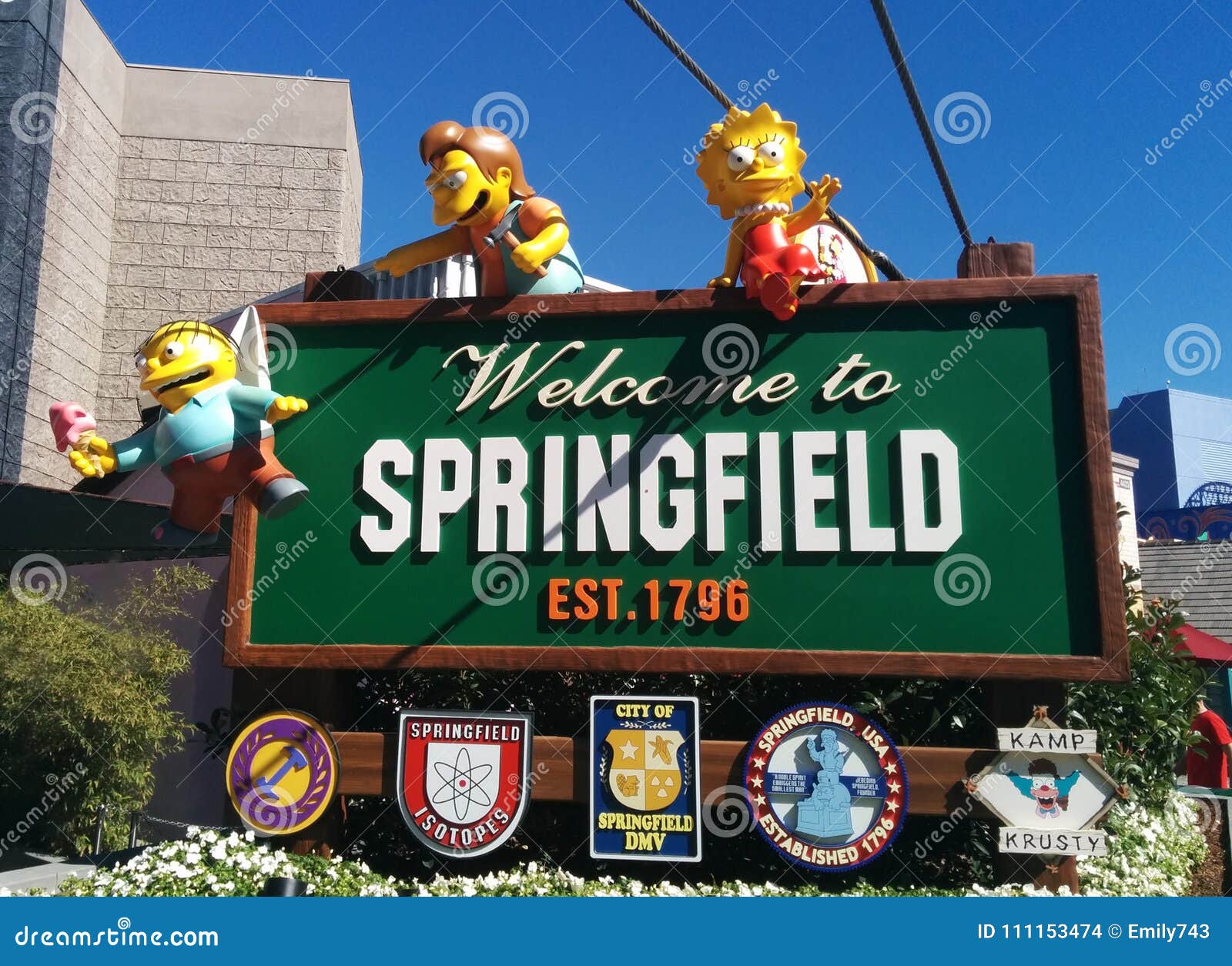 Il Benvenuto Di Simpsons Al Segno Di Springfield Immagine Stock ...