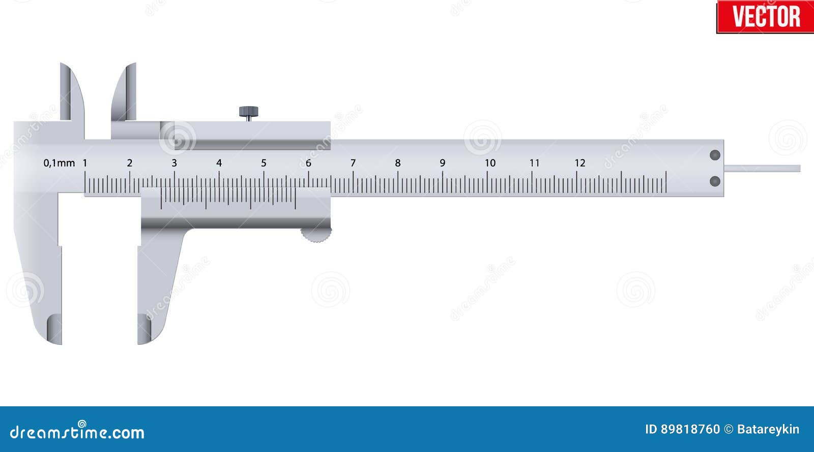 Il Calibro a Corsoio E La Scala Illustrazione Vettoriale ...