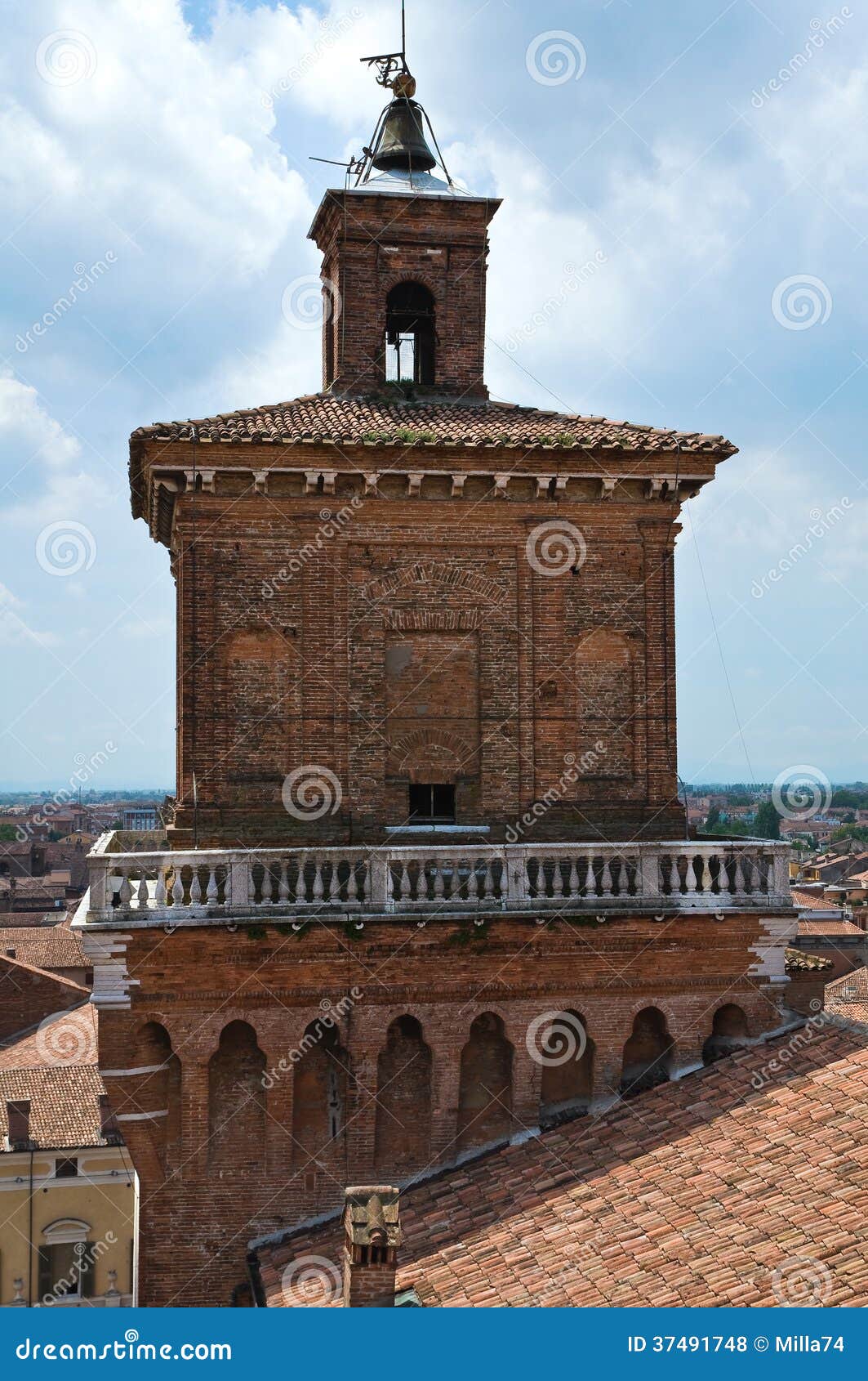 Il Castello Di Este. Ferrara. L'Emilia Romagna. L'Italia. Fotografia ...
