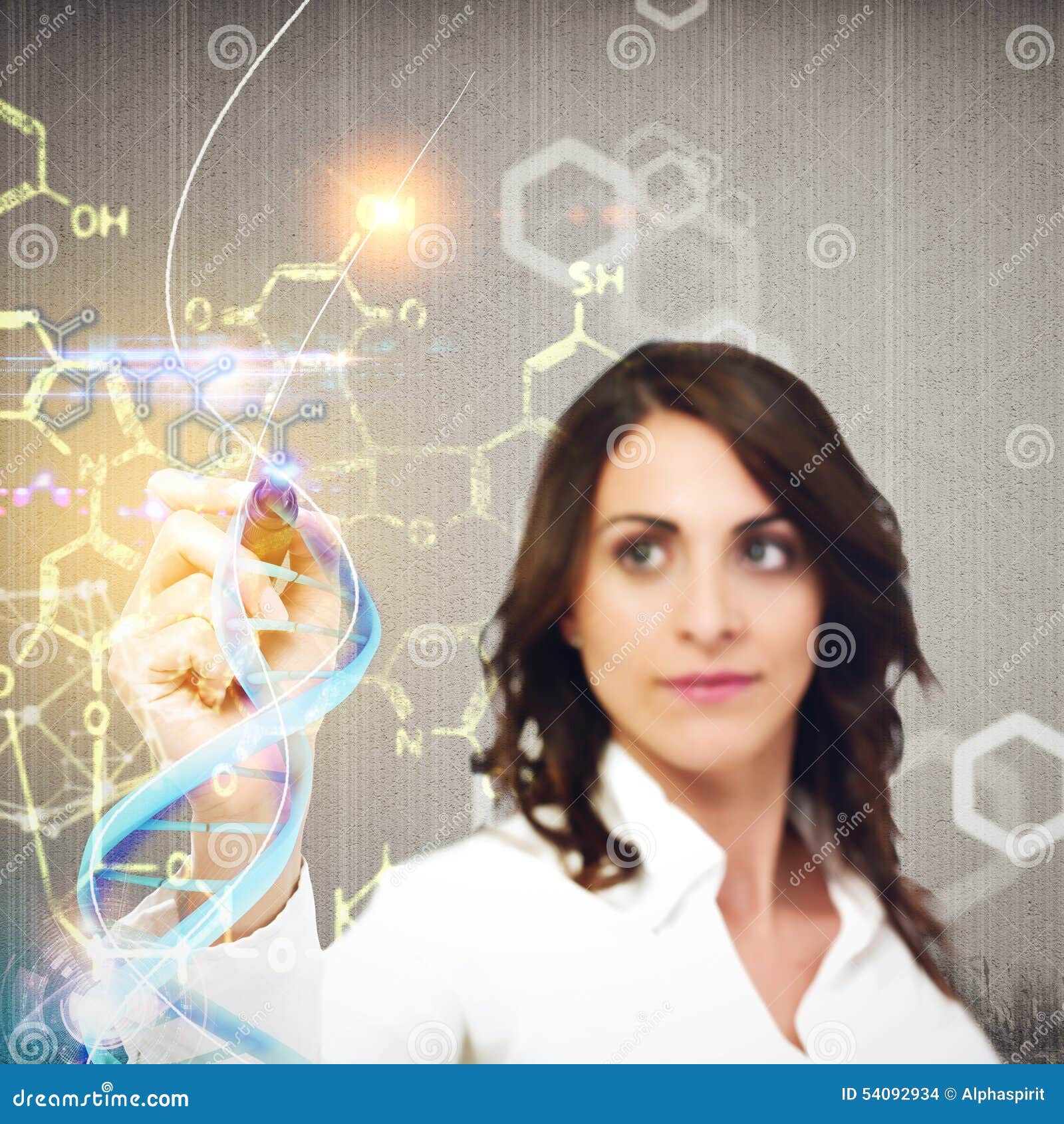 Il Chimico Spiega Le Formule Chimiche Fotografia Stock - Immagine di ...