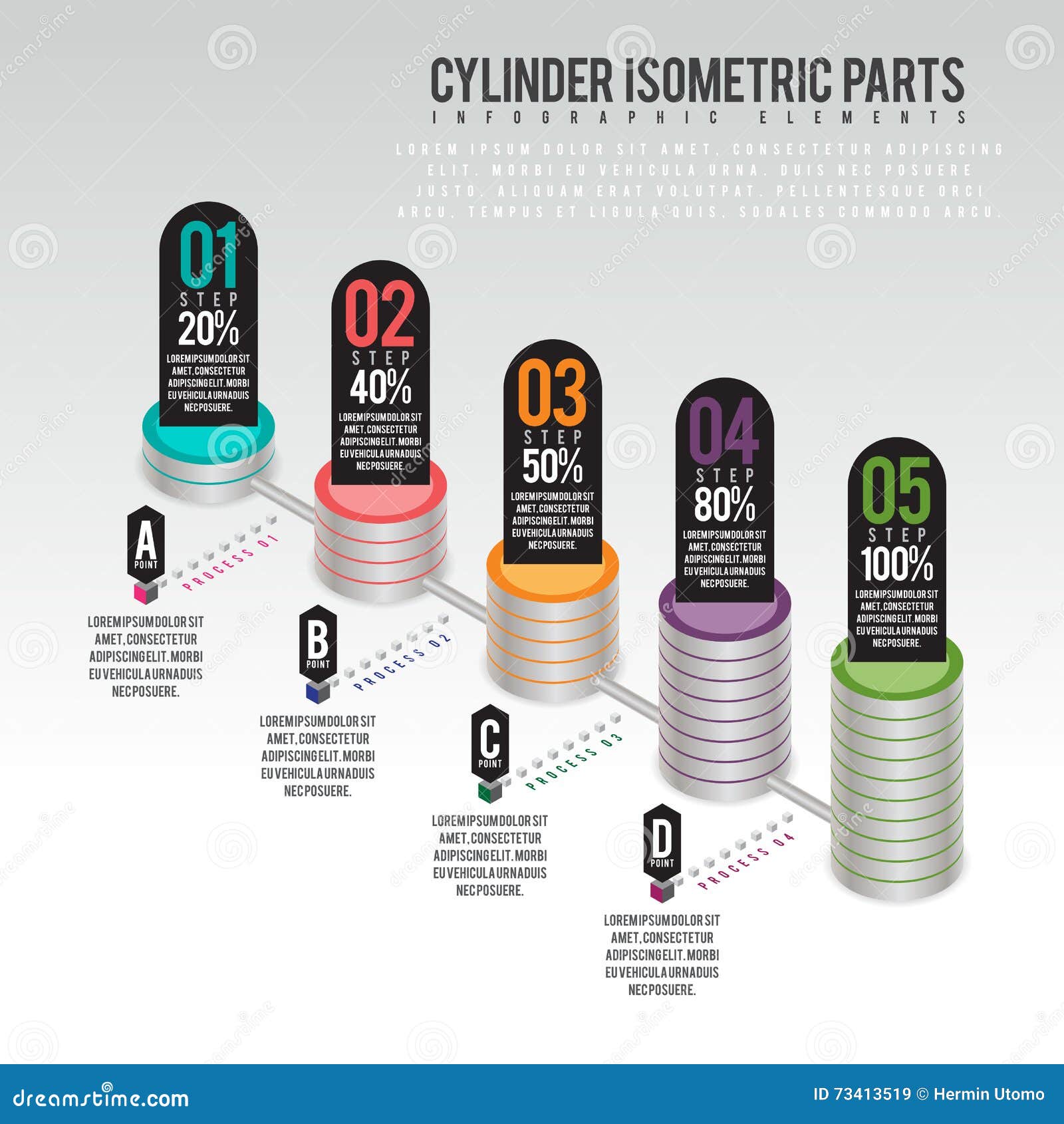 Il Cilindro Parte Infographic Illustrazione Vettoriale - Illustrazione ...