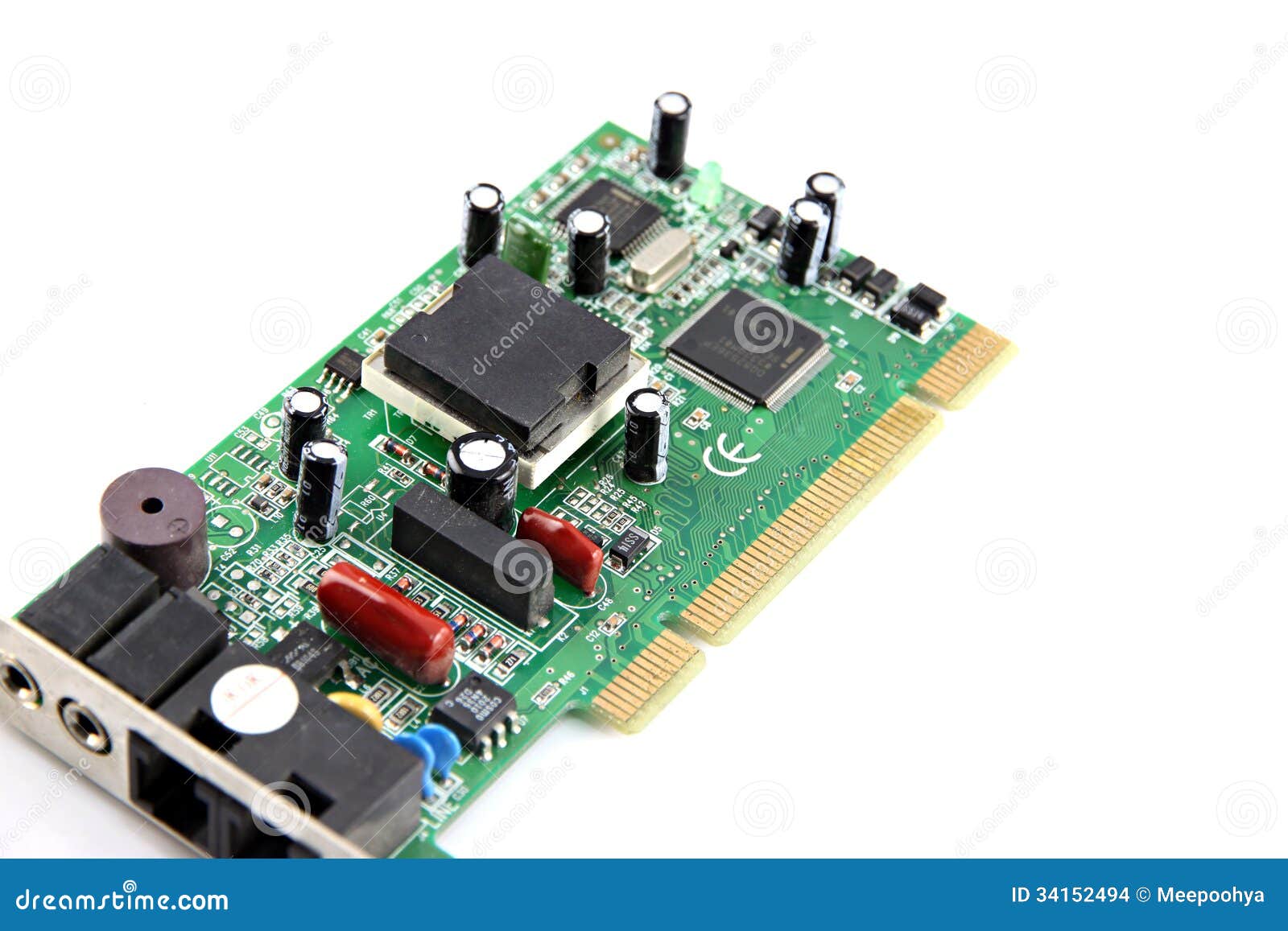 Il Circuito Del Materiale Informatico Del Modem. Fotografia Stock ...