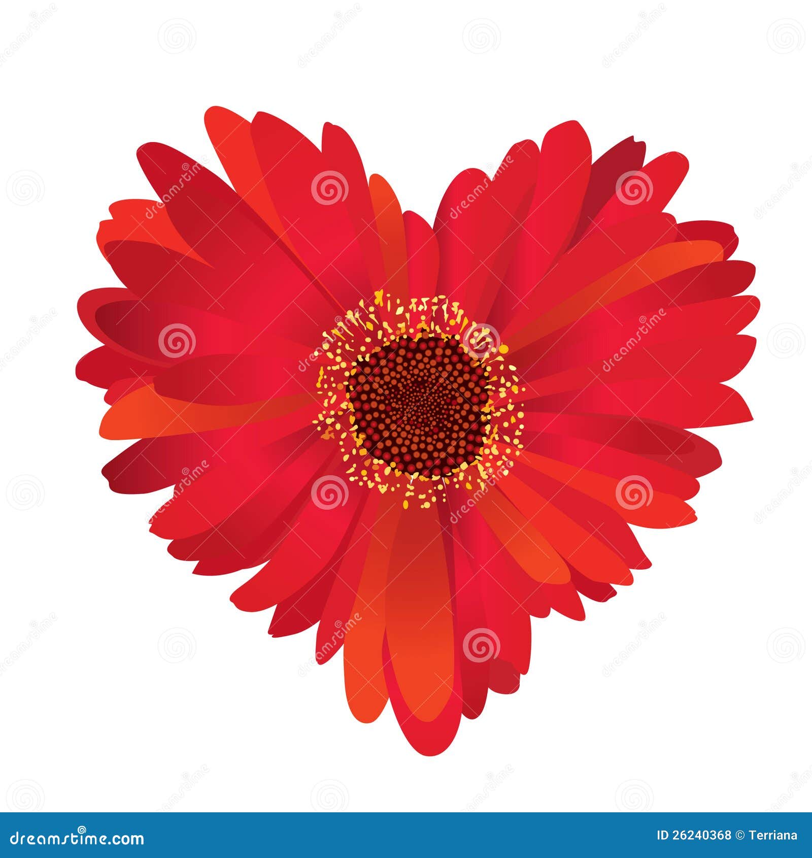 Il Cuore Del Fiore Ha Modellato Illustrazione di Stock - Illustrazione ...