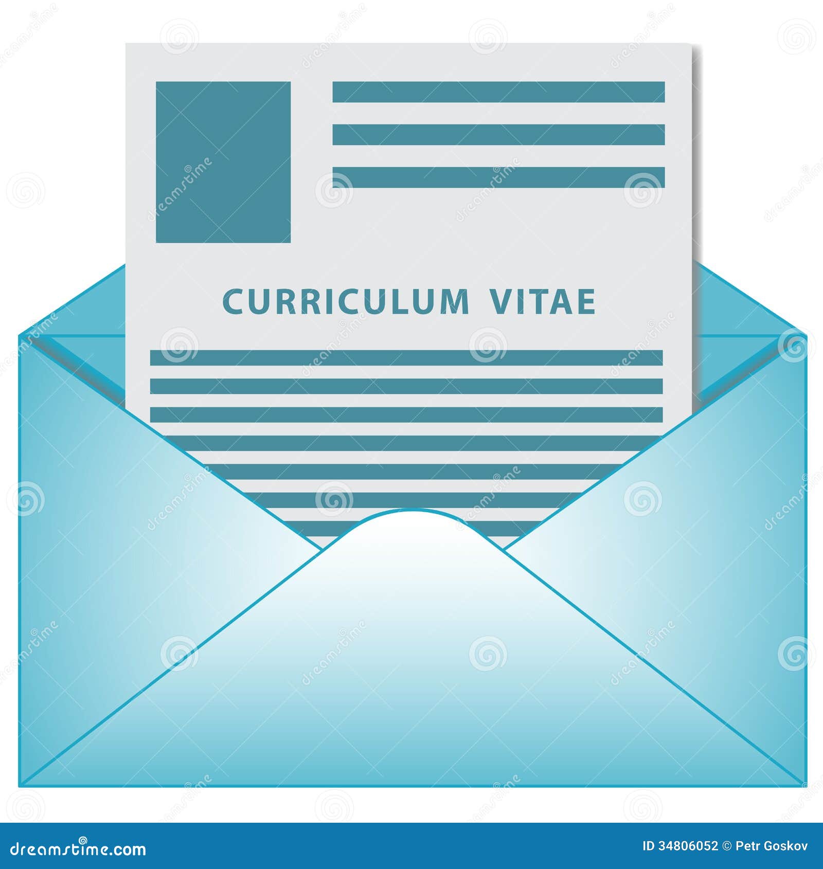 Il Curriculum Vitae Ha Aperto Il Concetto Della Busta Illustrazione ... Il Curriculum Vitae Ha Aperto Il Concetto Della Busta Illustrazione ...