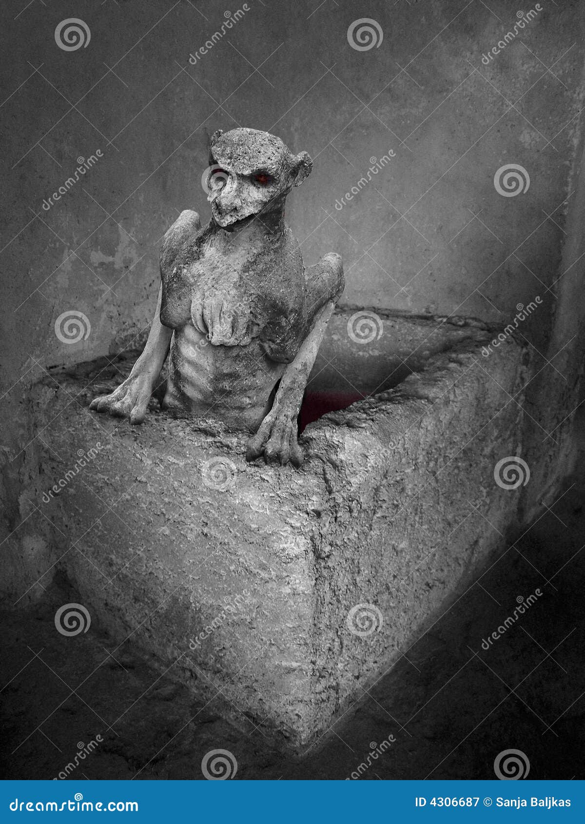 Il demone gotico immagine stock. Immagine di diavolo, morte - 4306687