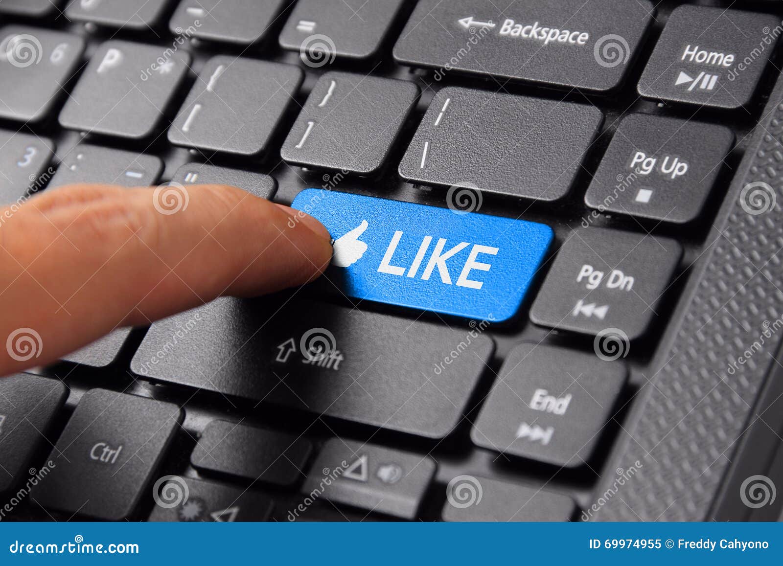 Il Dito Clicca COME Il Bottone Immagine Stock - Immagine di idea ...