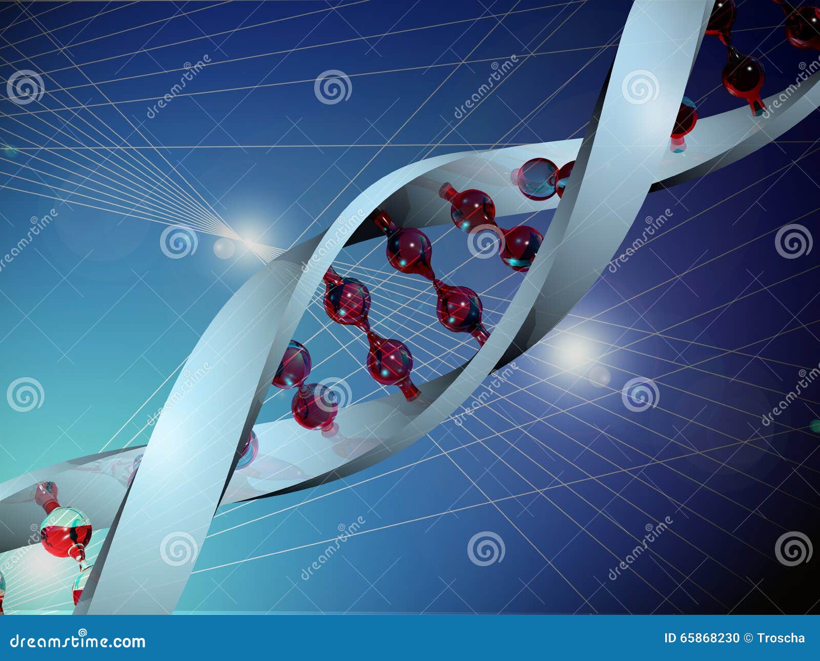 Il DNA umano dei geni illustrazione di stock. Illustrazione di elica ...