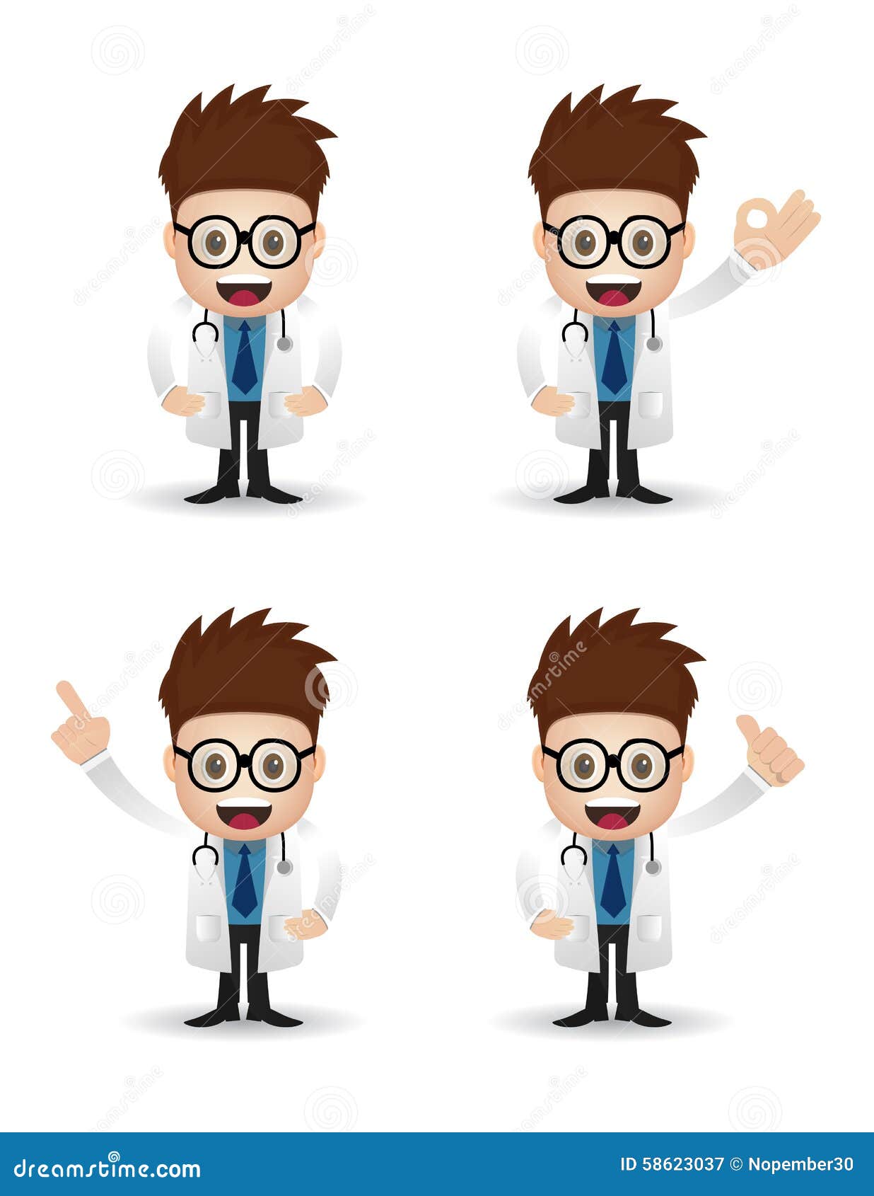 Il dottore Character illustrazione vettoriale. Illustrazione di ...