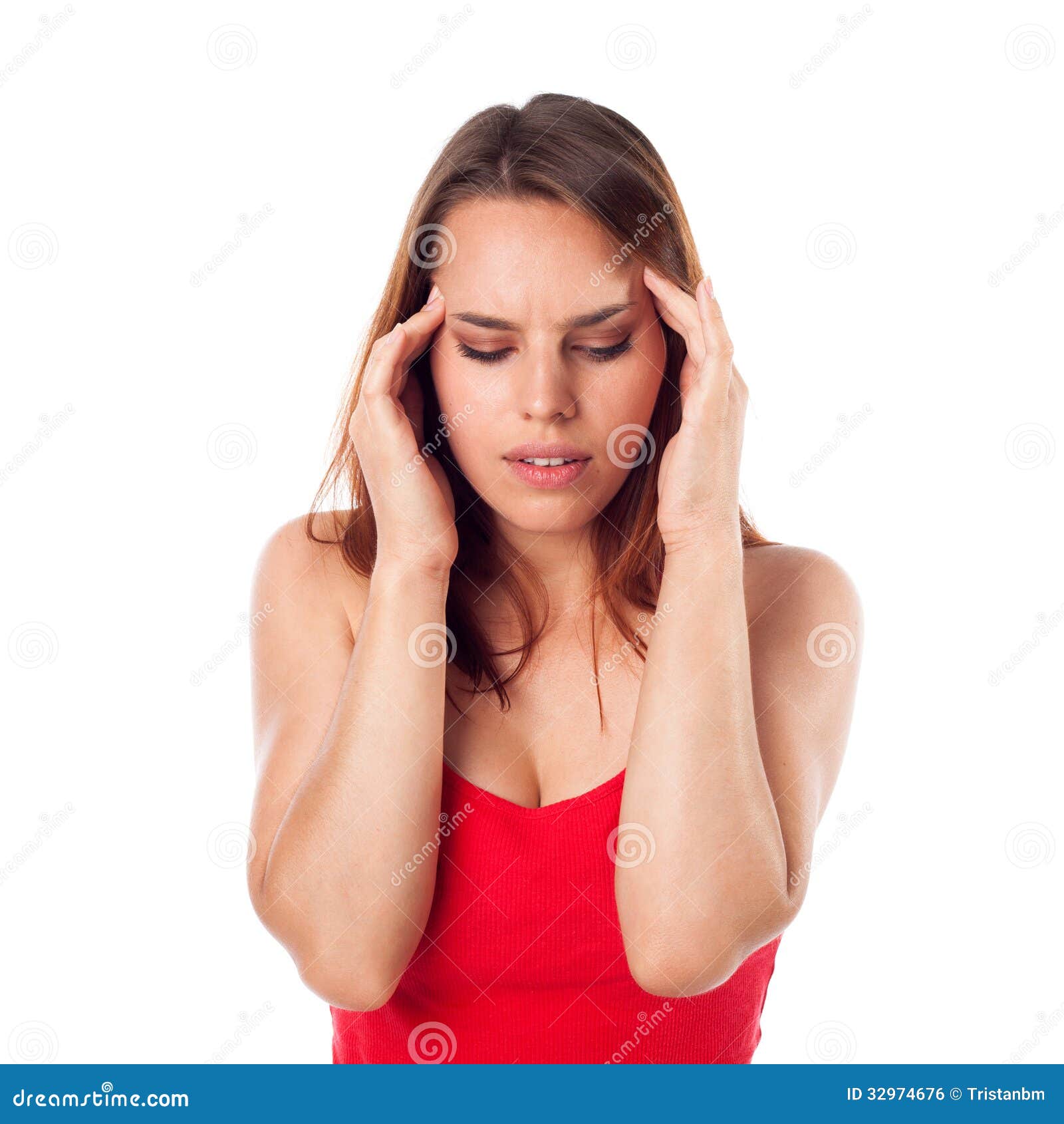 Il est insupportable photo stock. Image du inquiété, femelle - 32974676