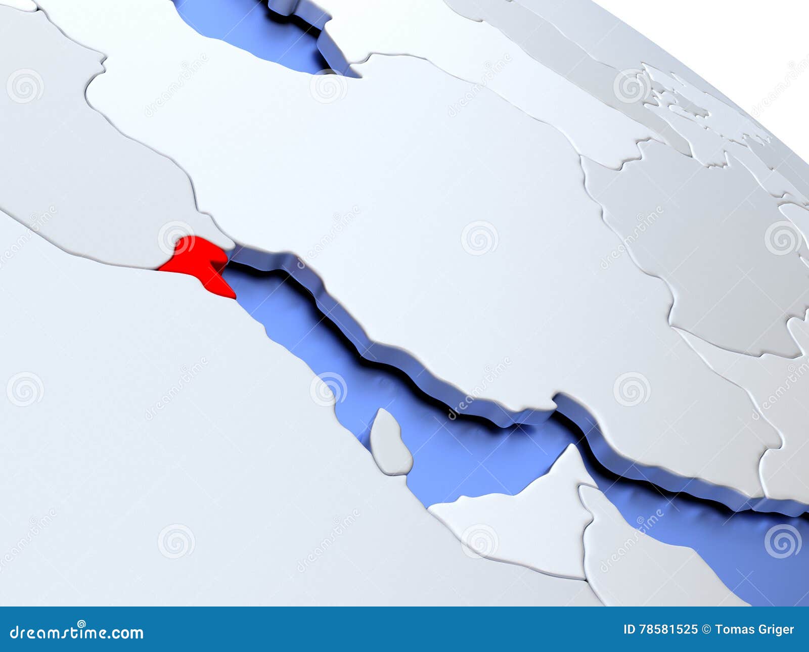 Il Kuwait Sulla Mappa Di Mondo Illustrazione di Stock - Illustrazione ...