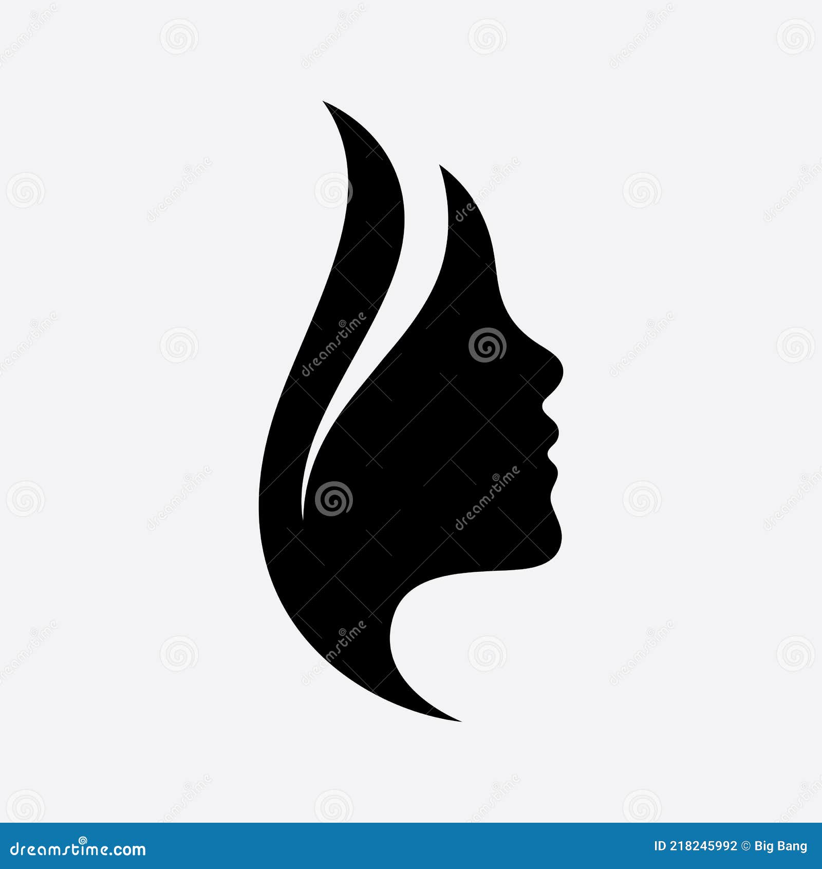 Il Logo E I Simboli Della Donna E Del Volto Illustrazione Vettoriale ...