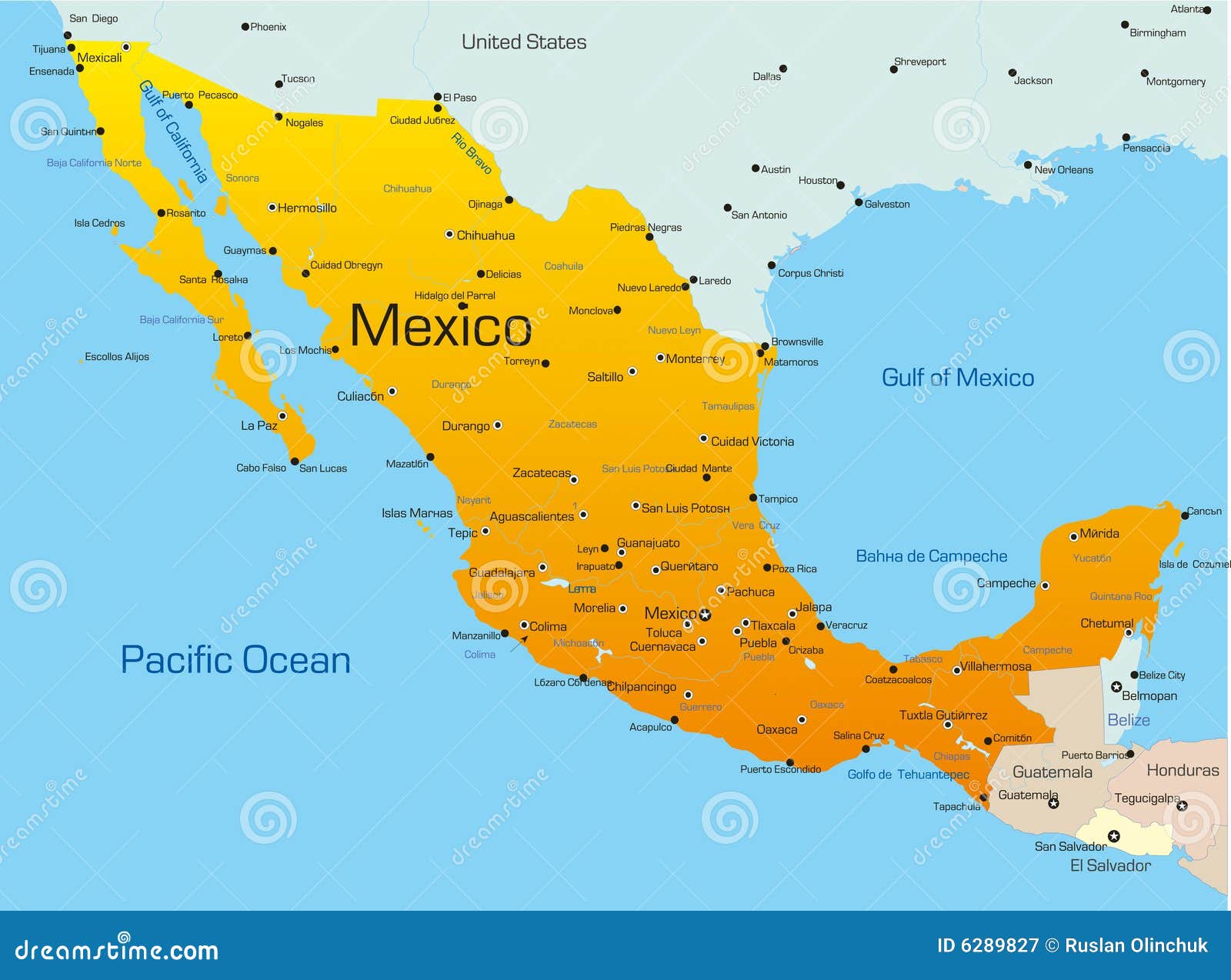 Il Messico illustrazione vettoriale. Illustrazione di brasile - 6289827