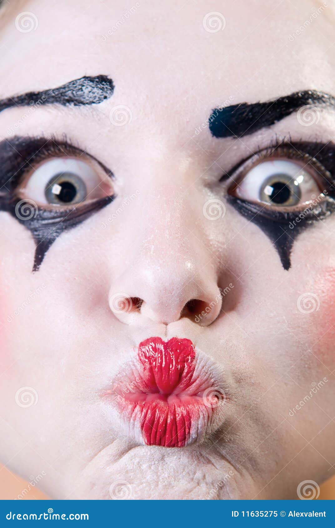 Il mime immagine stock. Immagine di donna, vista, mani - 11635275