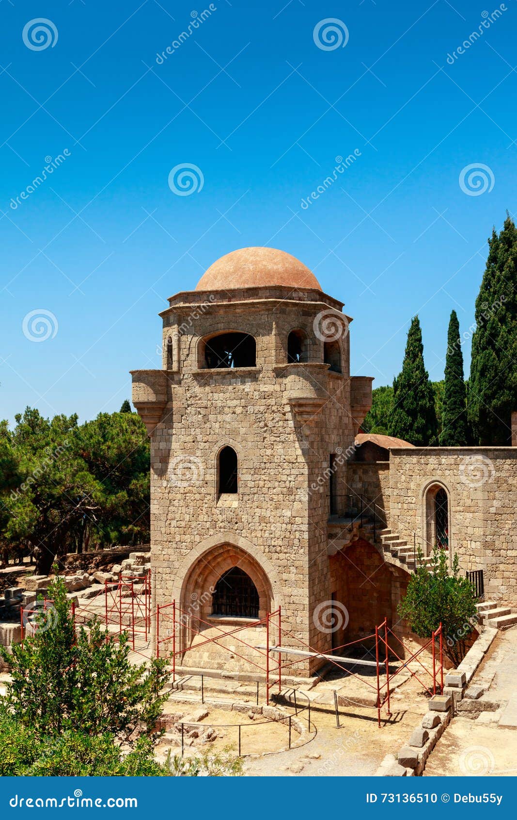 Il Monastero Di Filerimos in Rodi Fotografia Stock - Immagine di limite ...