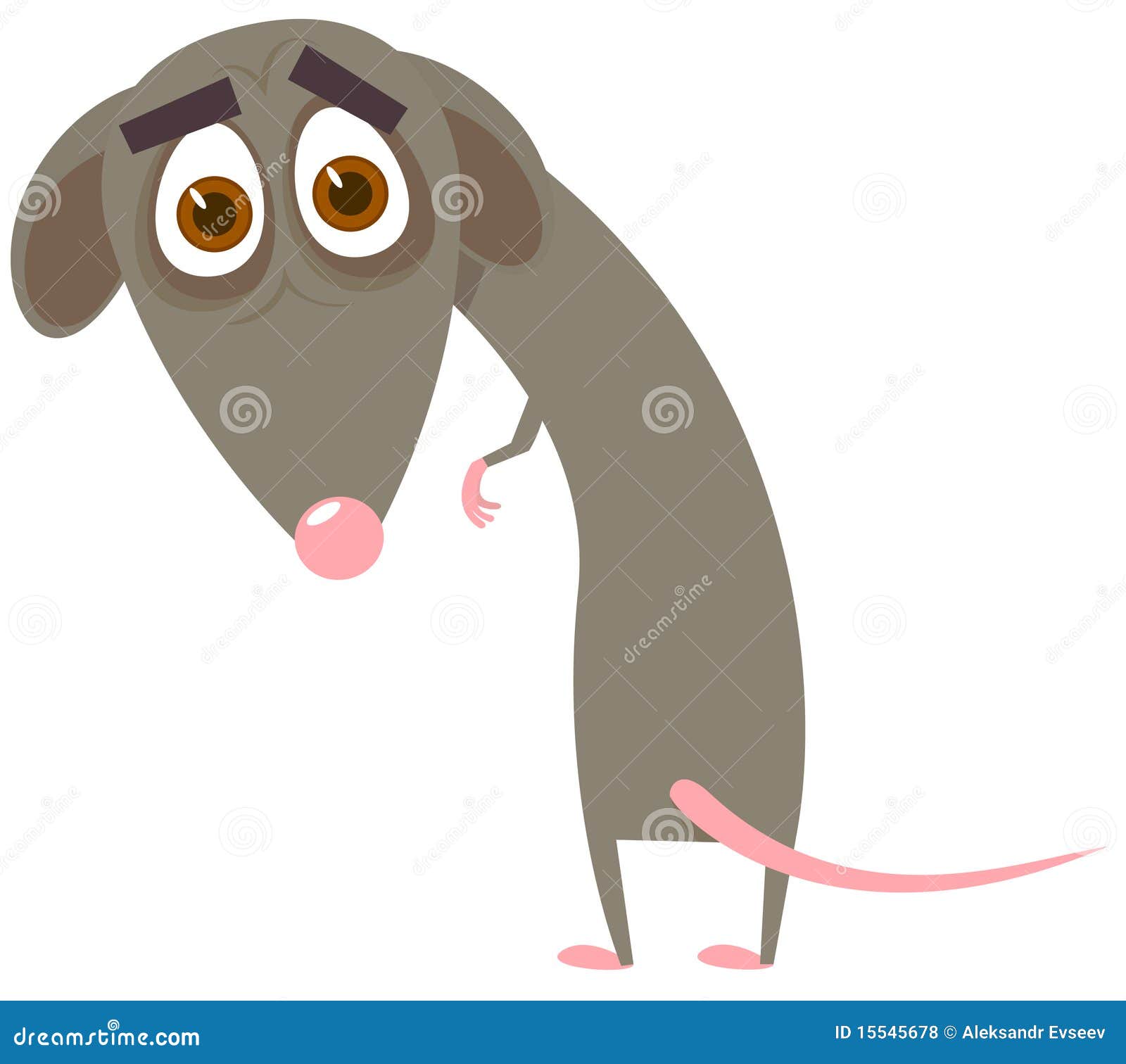 Il mouse codardo illustrazione vettoriale. Illustrazione di granaio ...