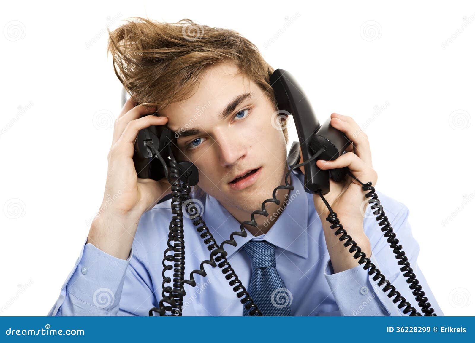 Il Multiplo Di Risposta Chiama Allo Stesso Tempo Immagine Stock ...