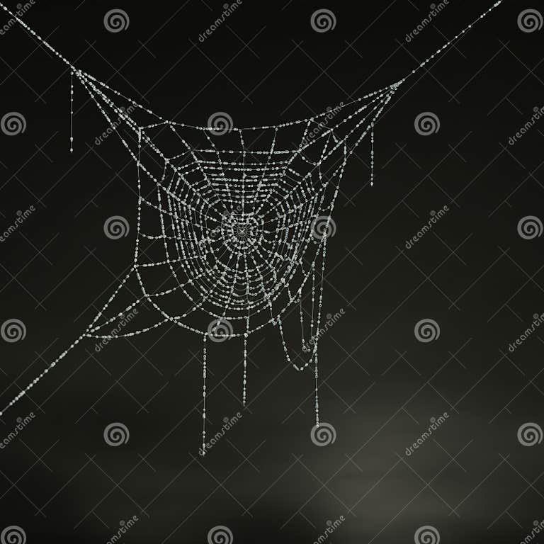 Il nido del ragno illustrazione di stock. Illustrazione di goccia ...
