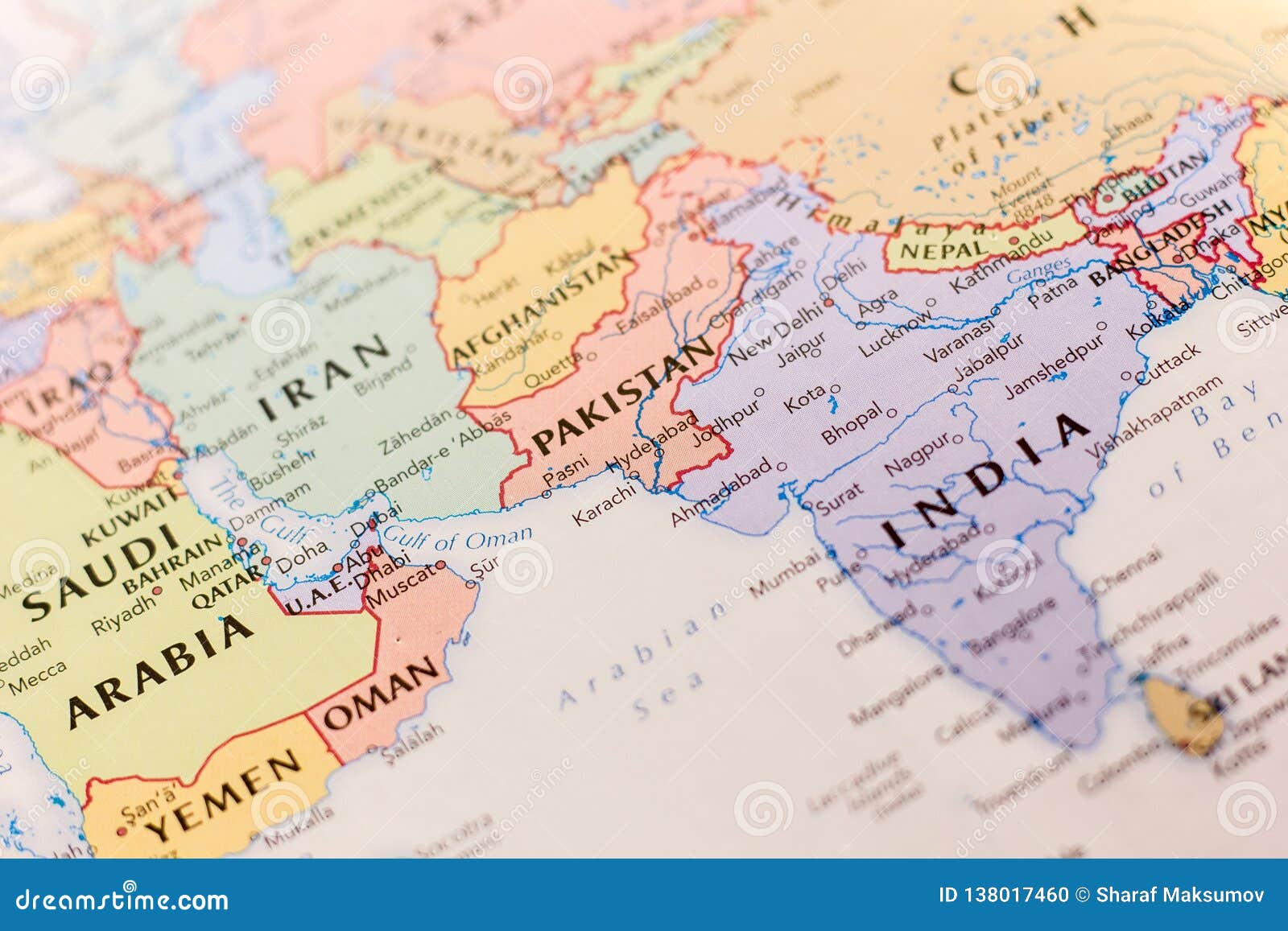 Il Pakistan Sulla Mappa Del Mondo Fotografia Stock - Immagine di ...