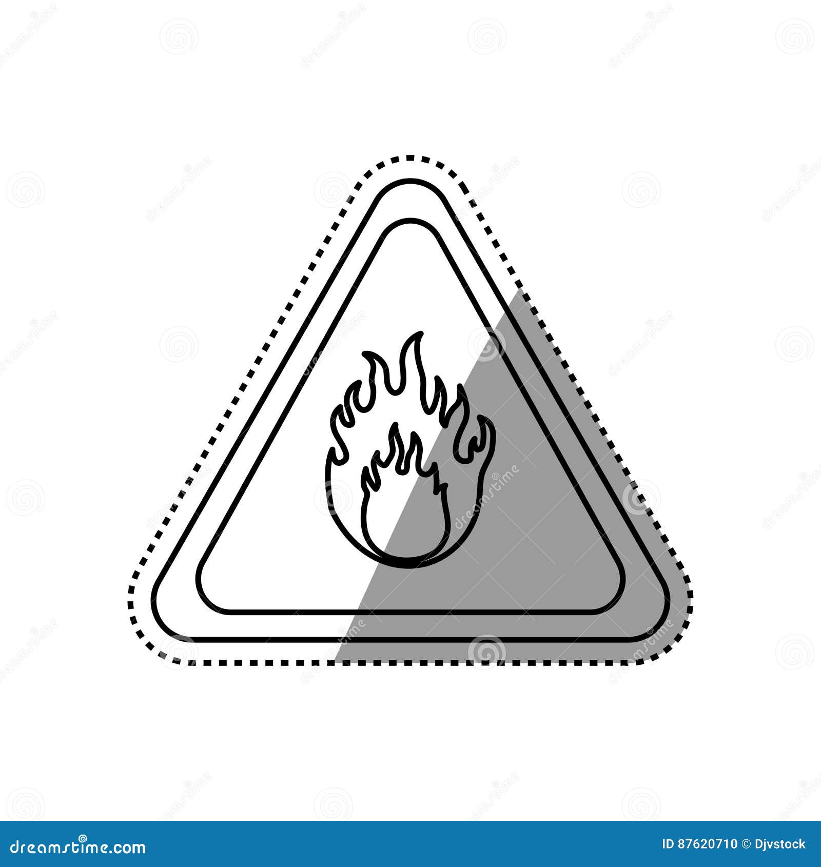 Il Pericolo E Segnale Di Pericolo Illustrazione di Stock ...