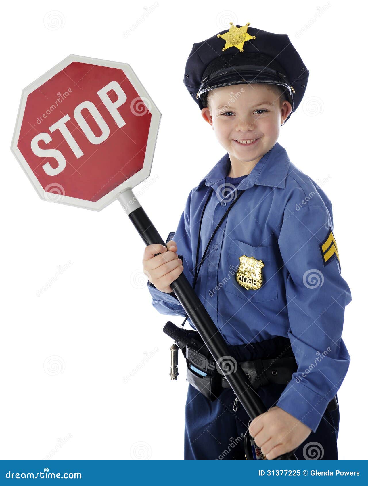 Il Poliziotto Dice La Fermata Immagine Stock - Immagine di sfondo ...