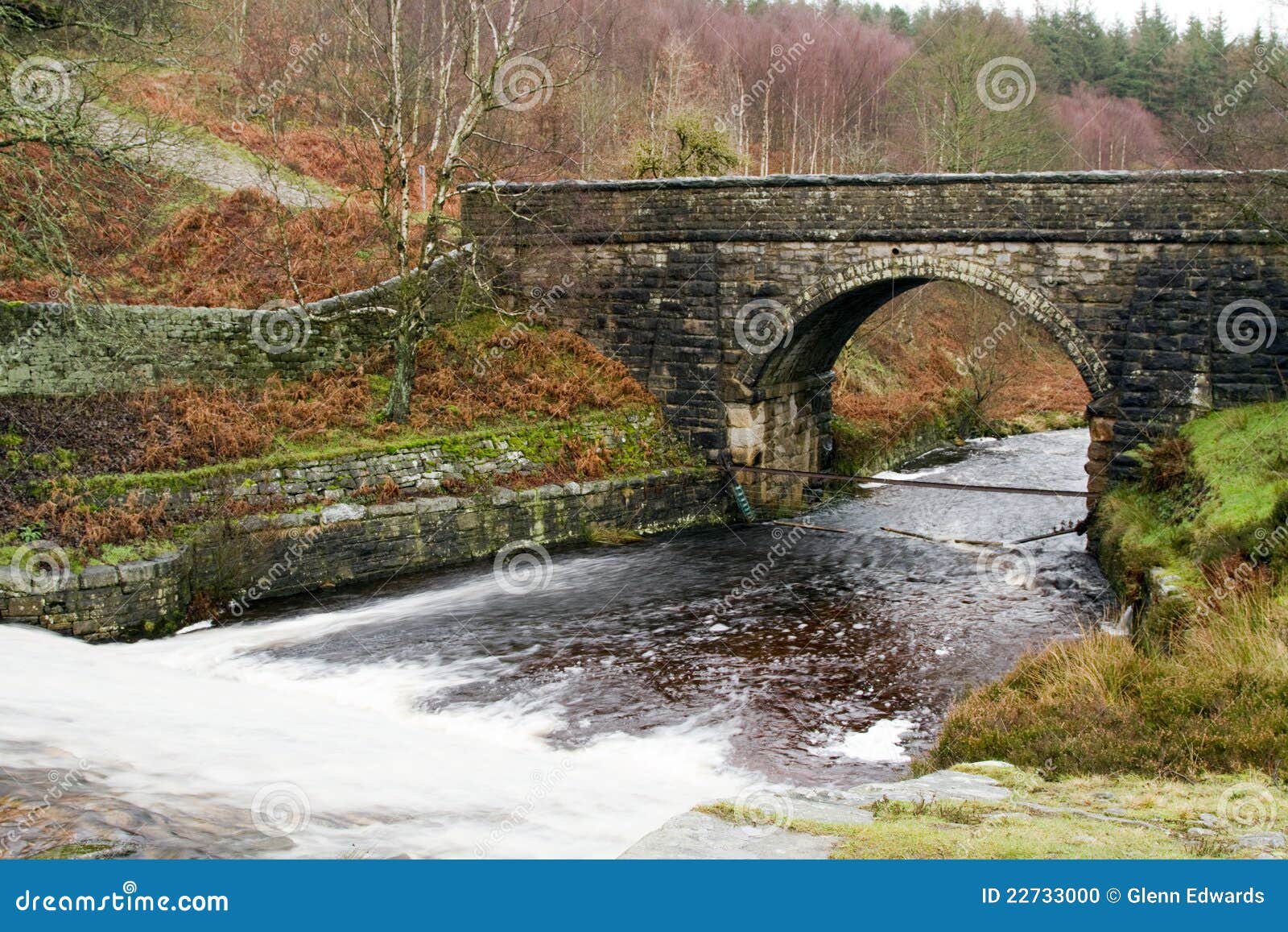 Il Ponticello Al Bacino Idrico Del Langsett Fotografia Stock - Immagine ...