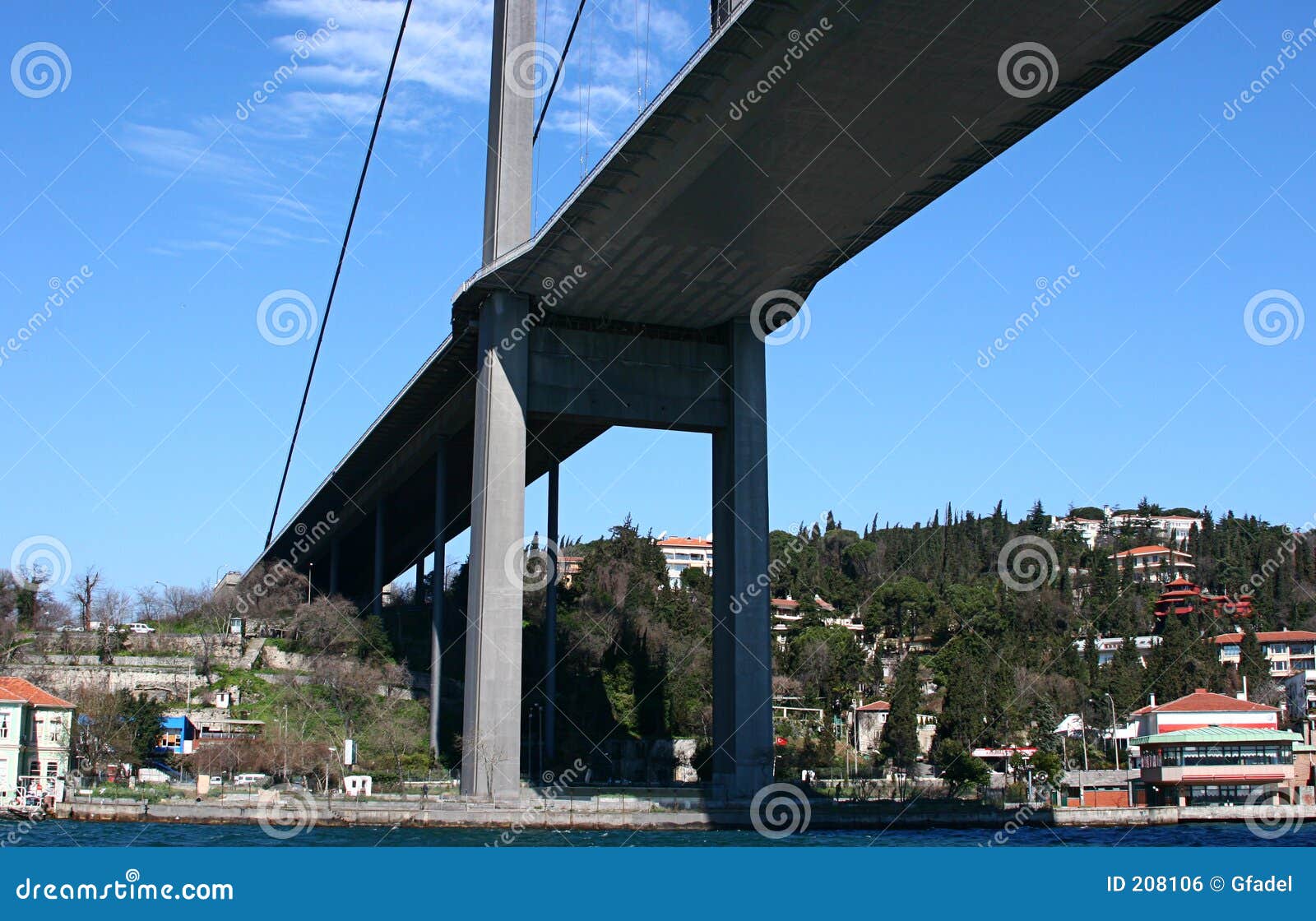 Il ponticello di Bosphorus fotografia stock. Immagine di asia - 208106