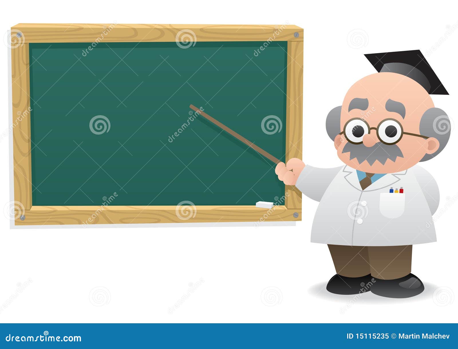 Il professor & lavagna illustrazione vettoriale. Illustrazione di ...