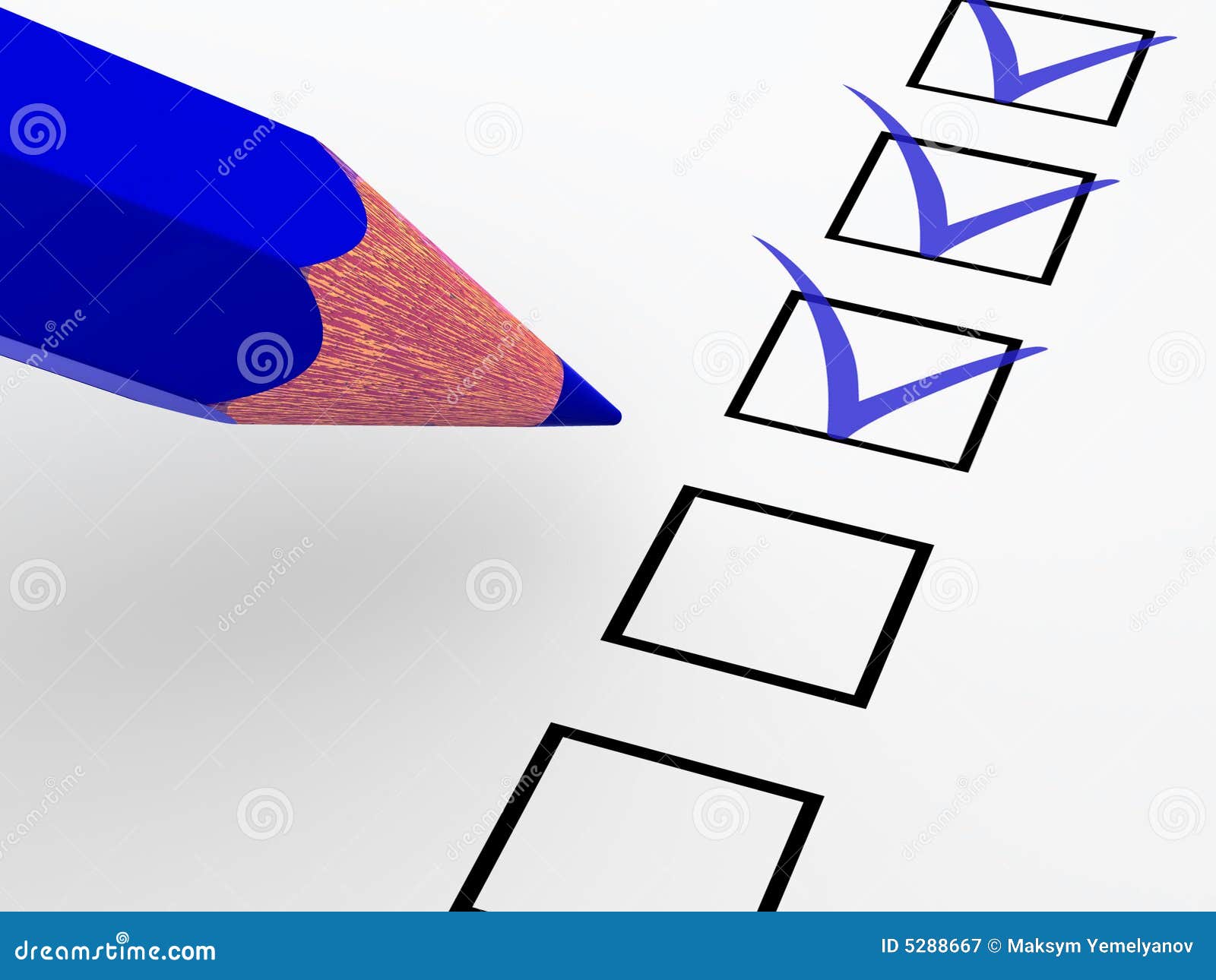 Il questionario illustrazione di stock. Illustrazione di ufficio - 5288667