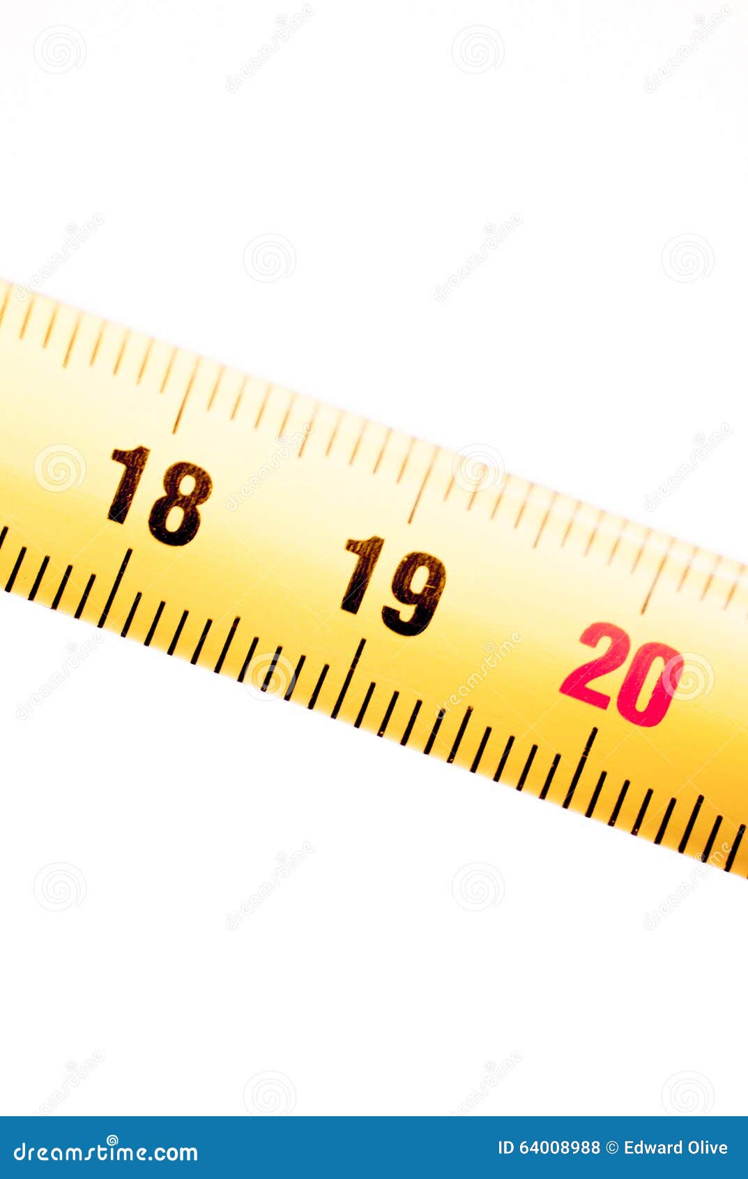 Il Righello Di Misurazione Del Nastro Numera 18 19 20 Fotografia Stock ...
