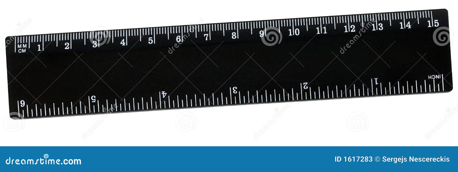 Il Righello Isolato Nero 15 Cm Immagine Stock - Immagine di altezza ...