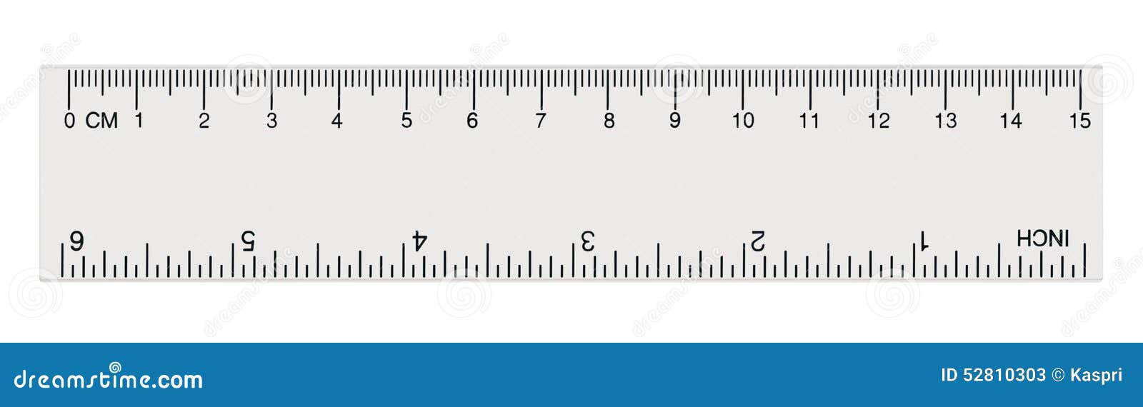 Il Righello Trasparente Bianco, Isolato Pollice E Centimetro, Misura ...