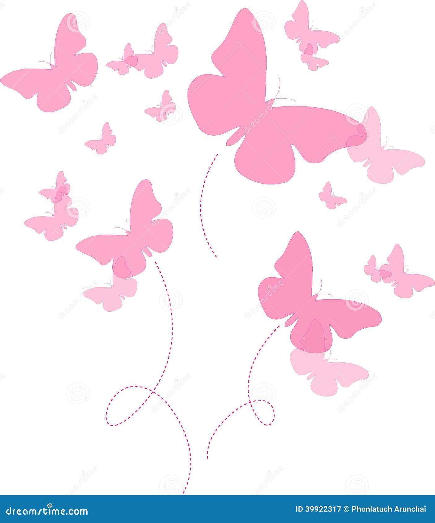 Il rosa della farfalla illustrazione vettoriale. Illustrazione di ...