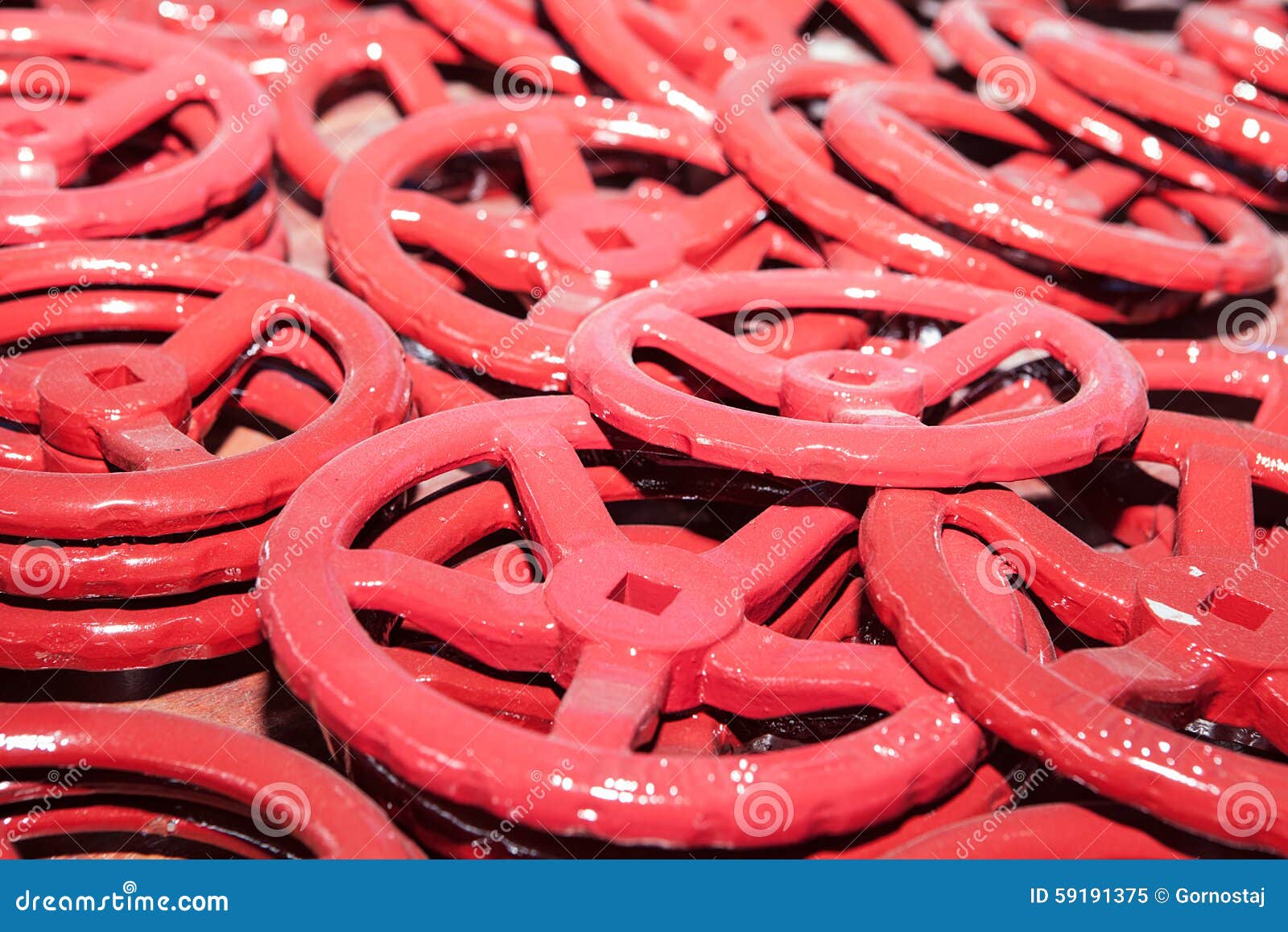 Il Rosso Ha Dipinto I Volantini Per Il Globo E Le Valvole a Saracinesca ...