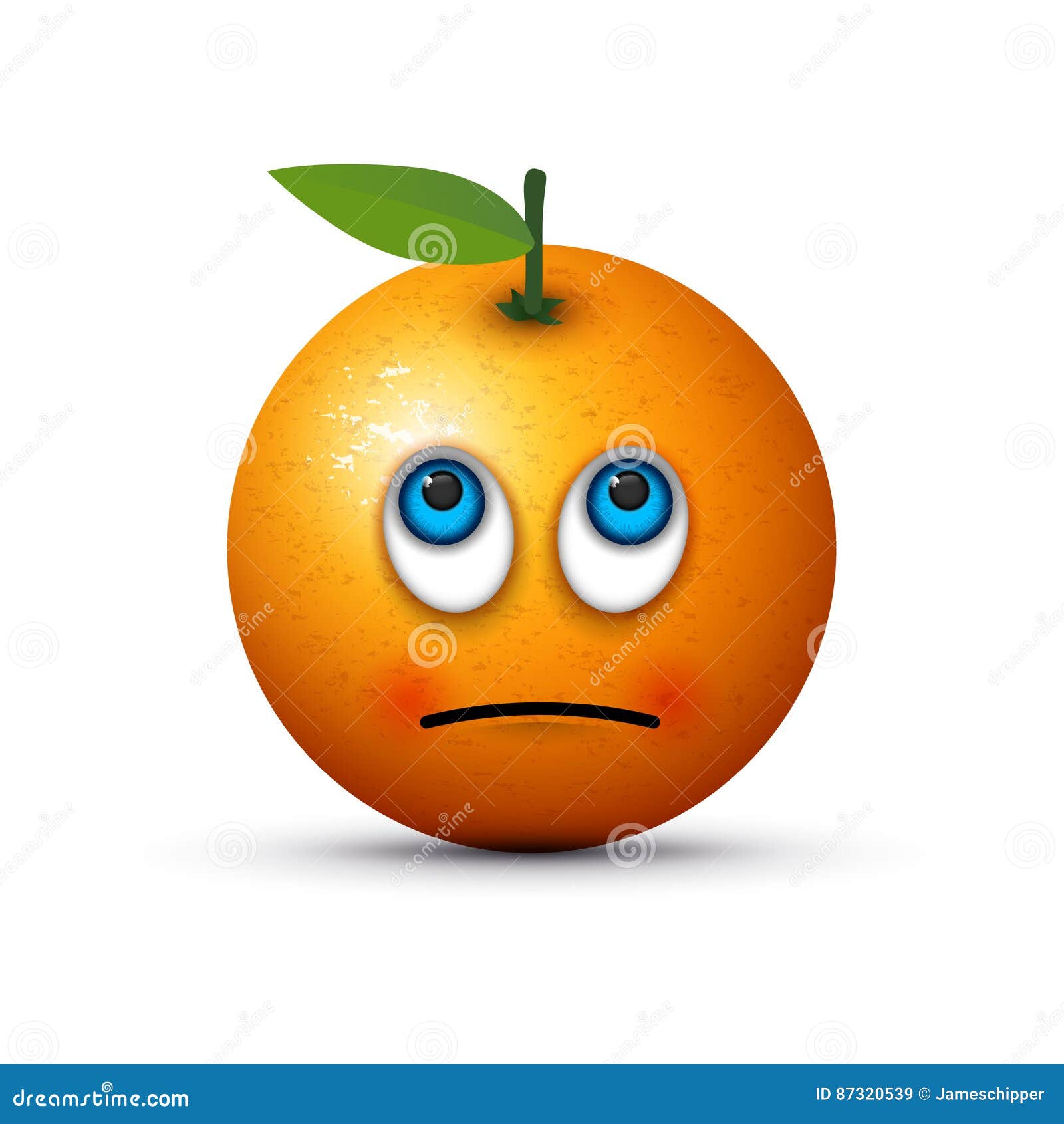 Il Rotolamento Arancio Osserva Il Emoji Illustrazione Vettoriale ...