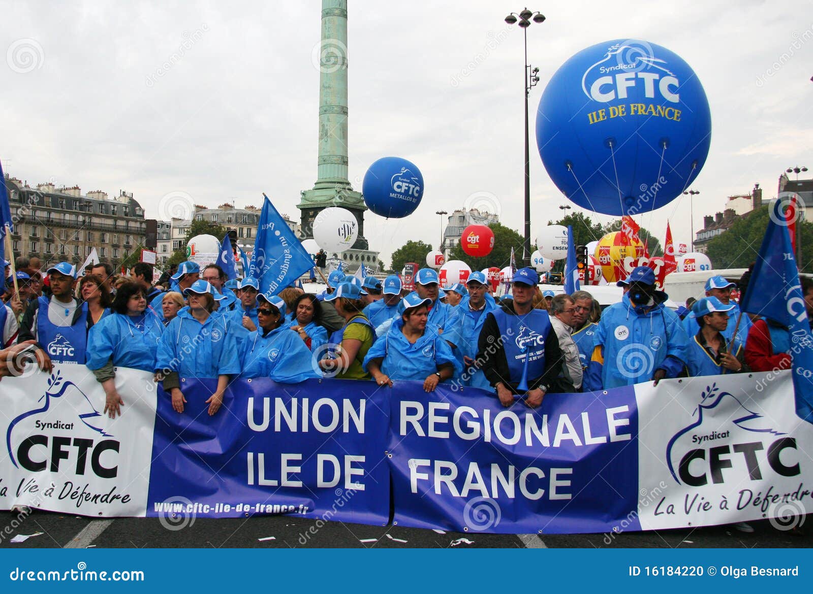 Il Sindacato Francese CFTC Dimostra a Parigi Immagine Editoriale ...