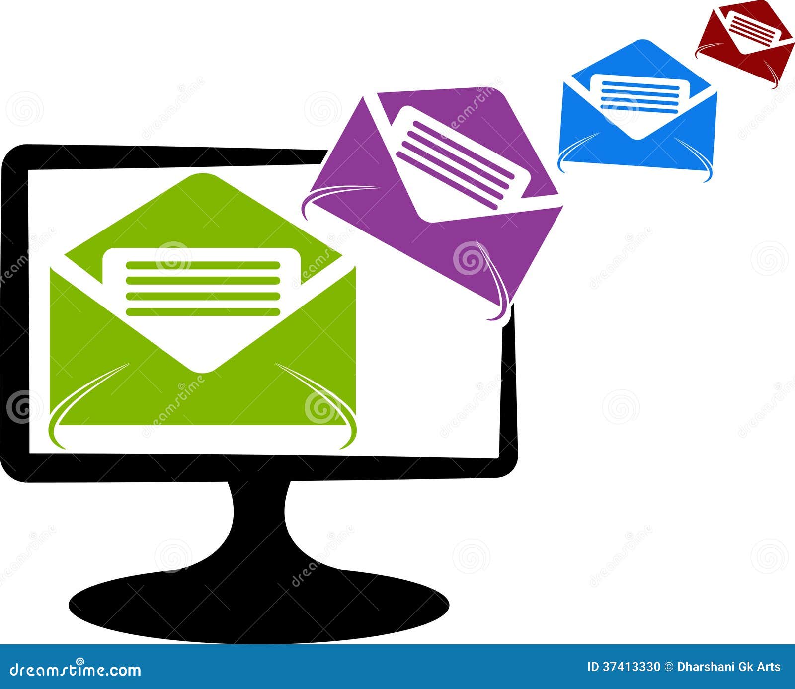 Il Sistema Invia Il Logo Della Posta Illustrazione Vettoriale ...