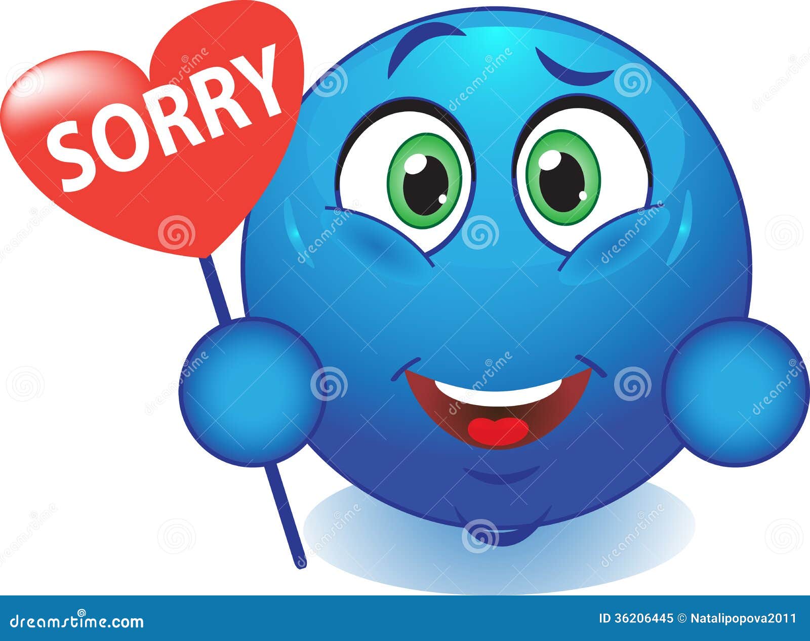 Il sorriso si scusa illustrazione vettoriale. Illustrazione di amore ...