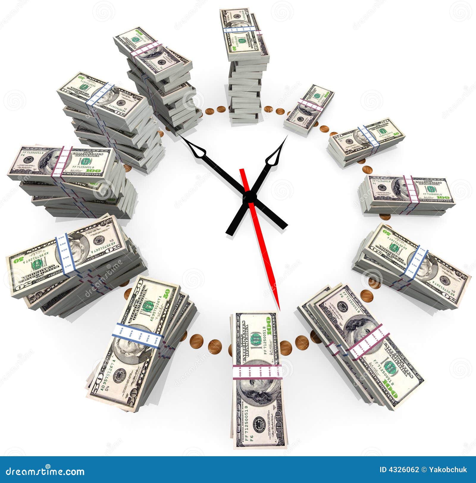 Il tempo è denaro fotografia stock. Immagine di accumulazione - 4326062