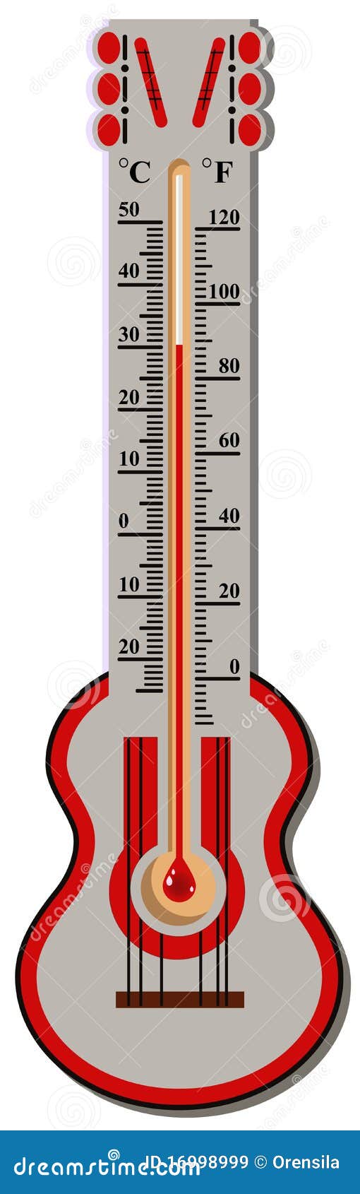 Il Termometro Celsius E Scala Di Fahrenheit Illustrazione Vettoriale ...