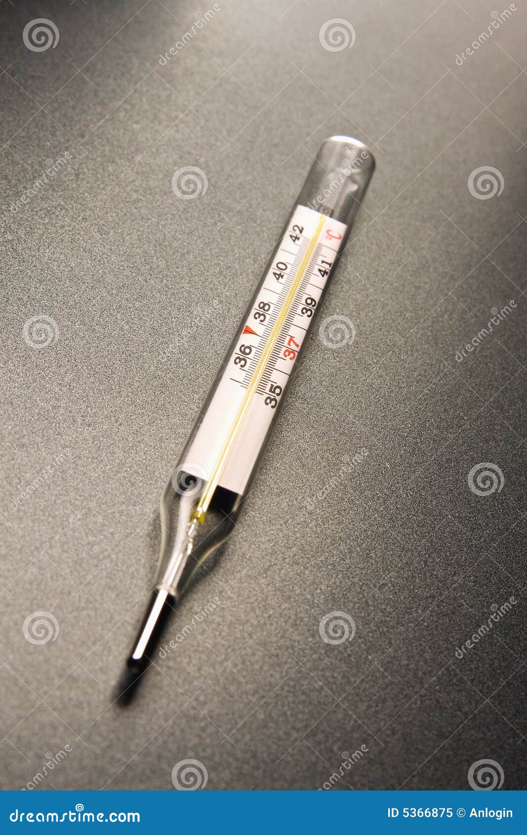 Il termometro di mercurio immagine stock. Immagine di esperto - 5366875