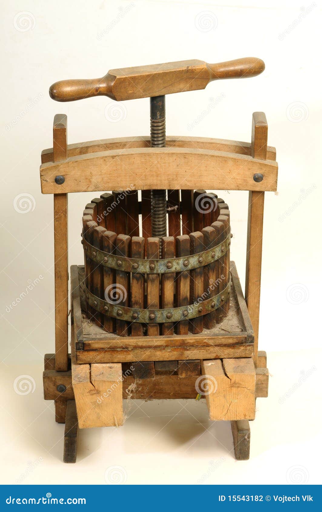 Il Torchio Di Legno Storico Fotografia Stock - Immagine di strumento ...