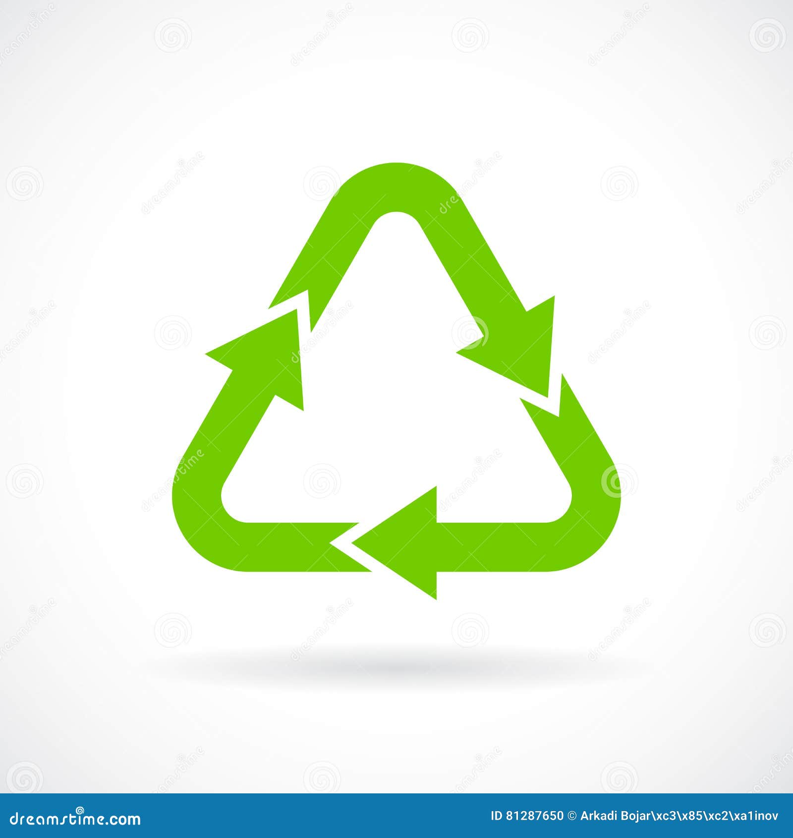 Il verde ricicla il segno illustrazione vettoriale. Illustrazione di ...