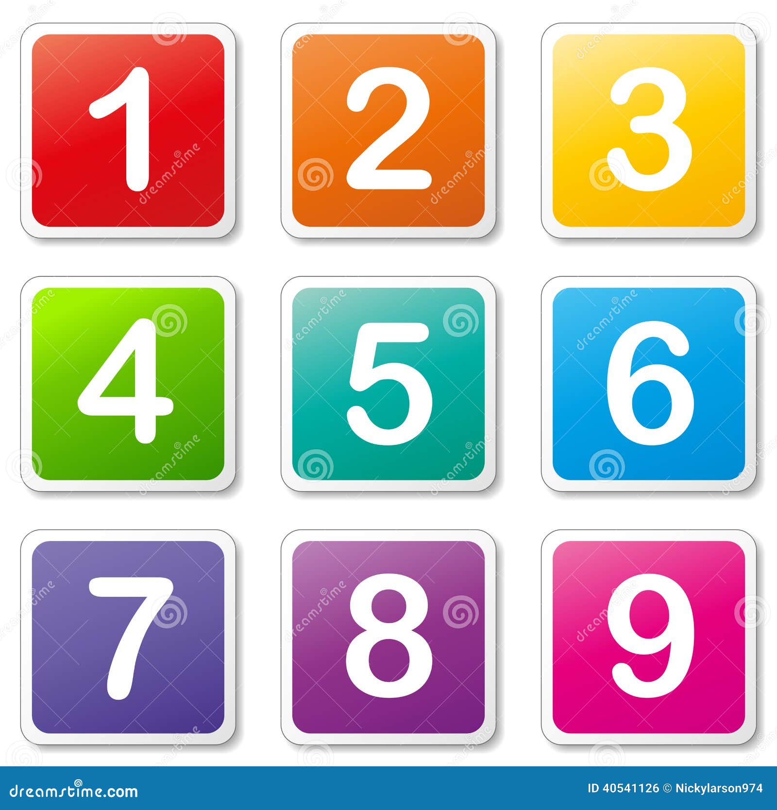 Il Vettore Numera Le Etichette Illustrazione Vettoriale - Illustrazione ...