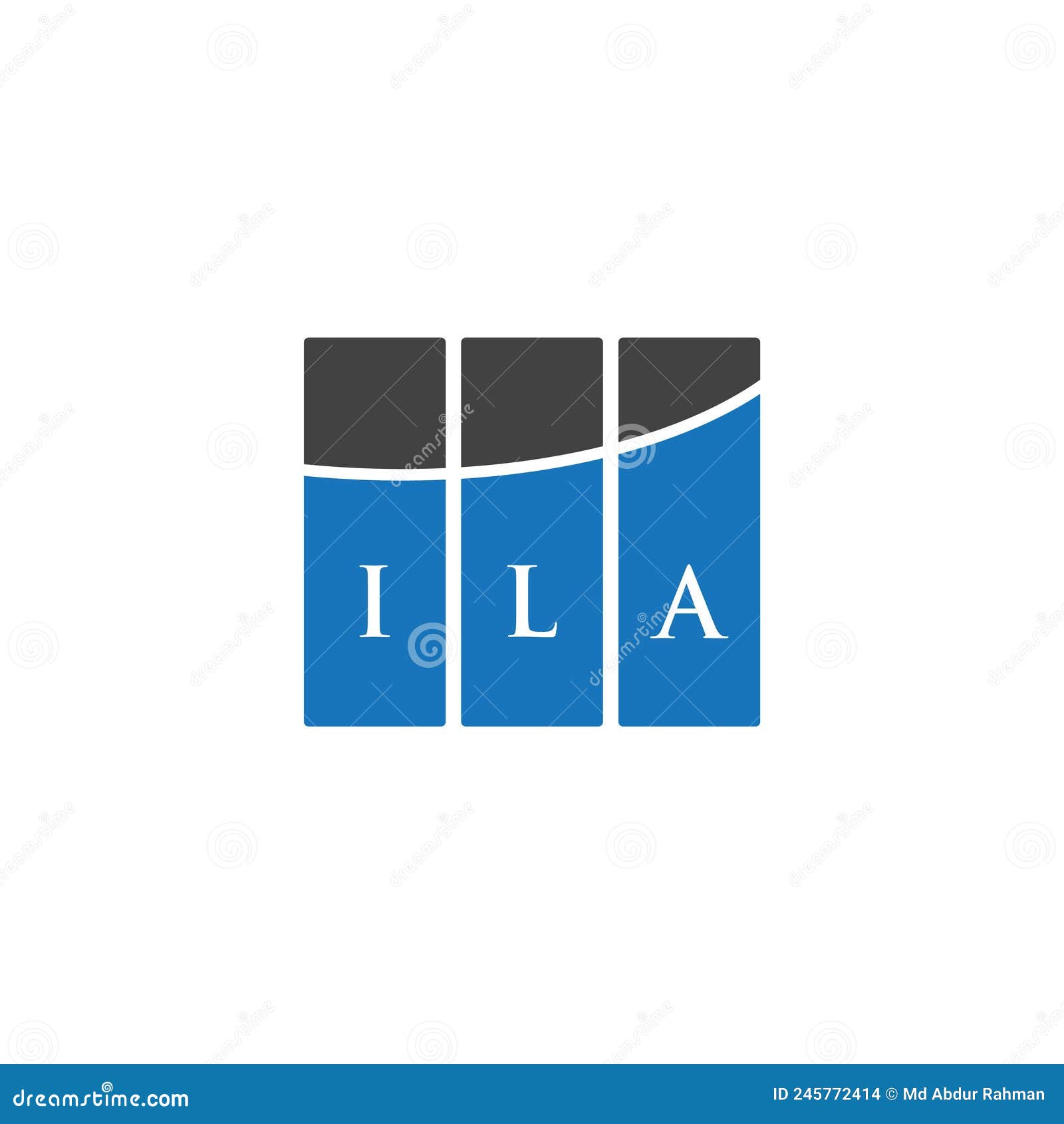 ILA Letter Logo Design on WHITE Background. ILA Creative Initials ...