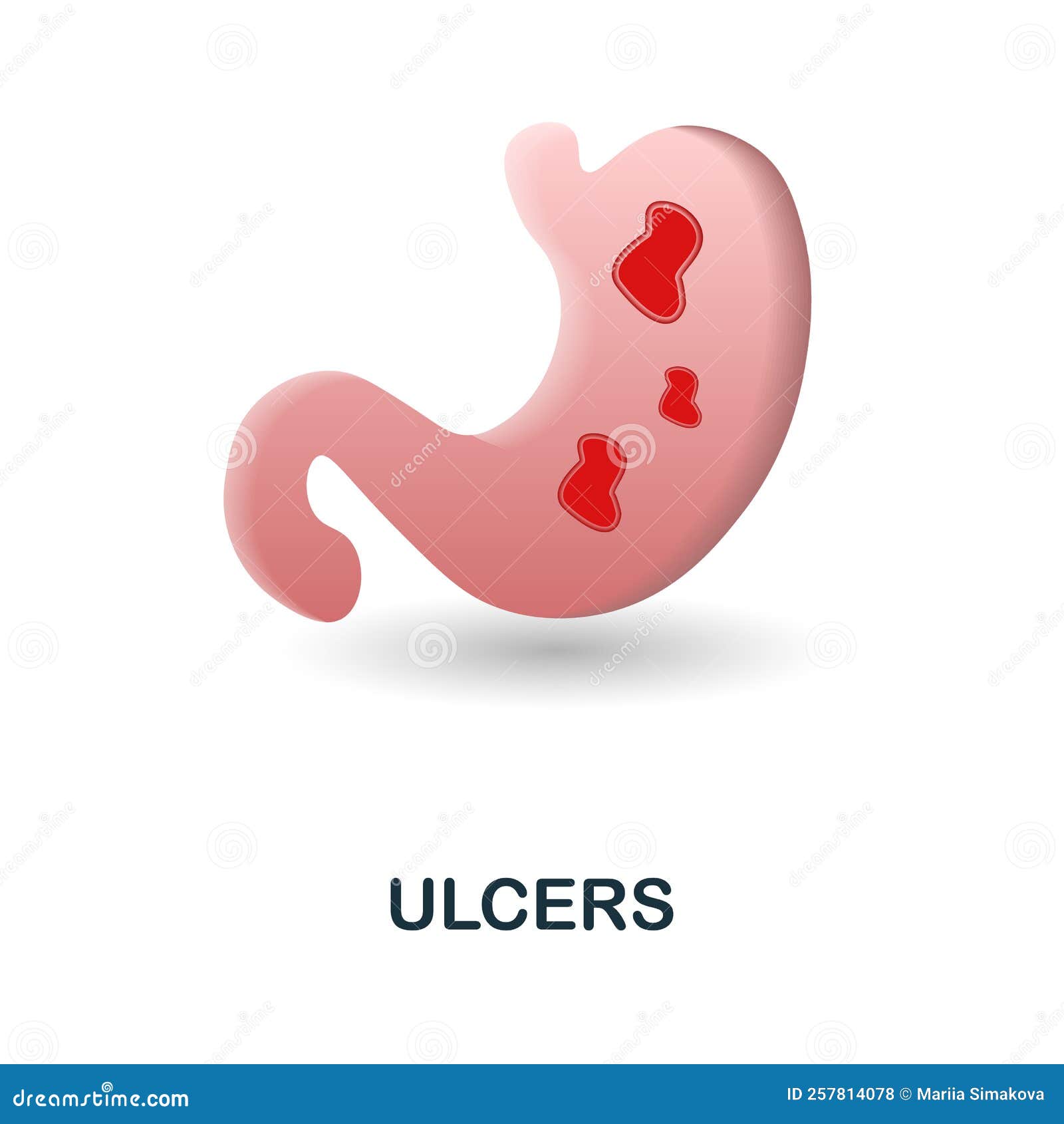 Bedsore Pressure Ulcers Disease Line Icon Vector Illustration ...