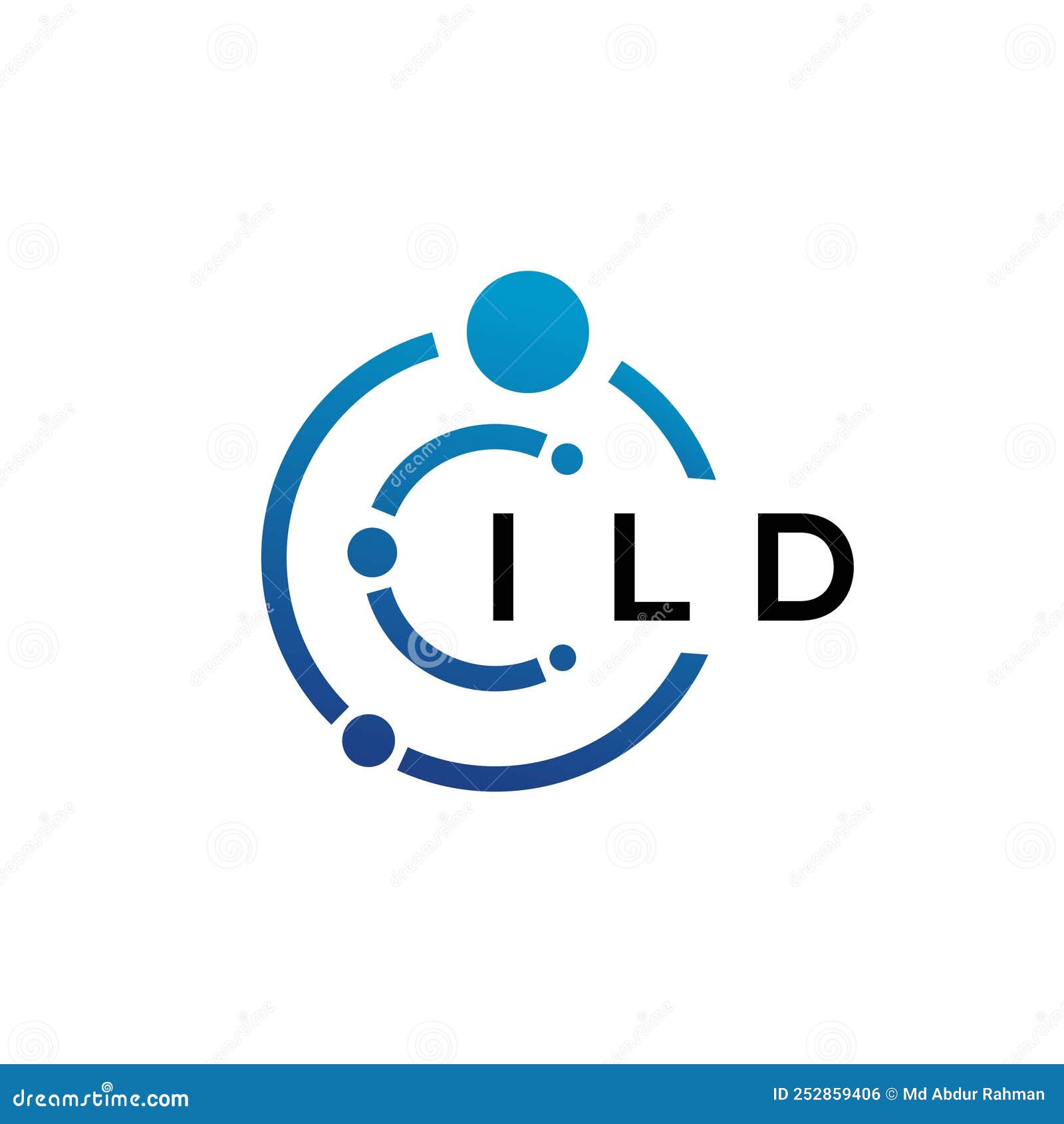 ILD Letter Technology Logo Design on White Background. ILD Creative ...
