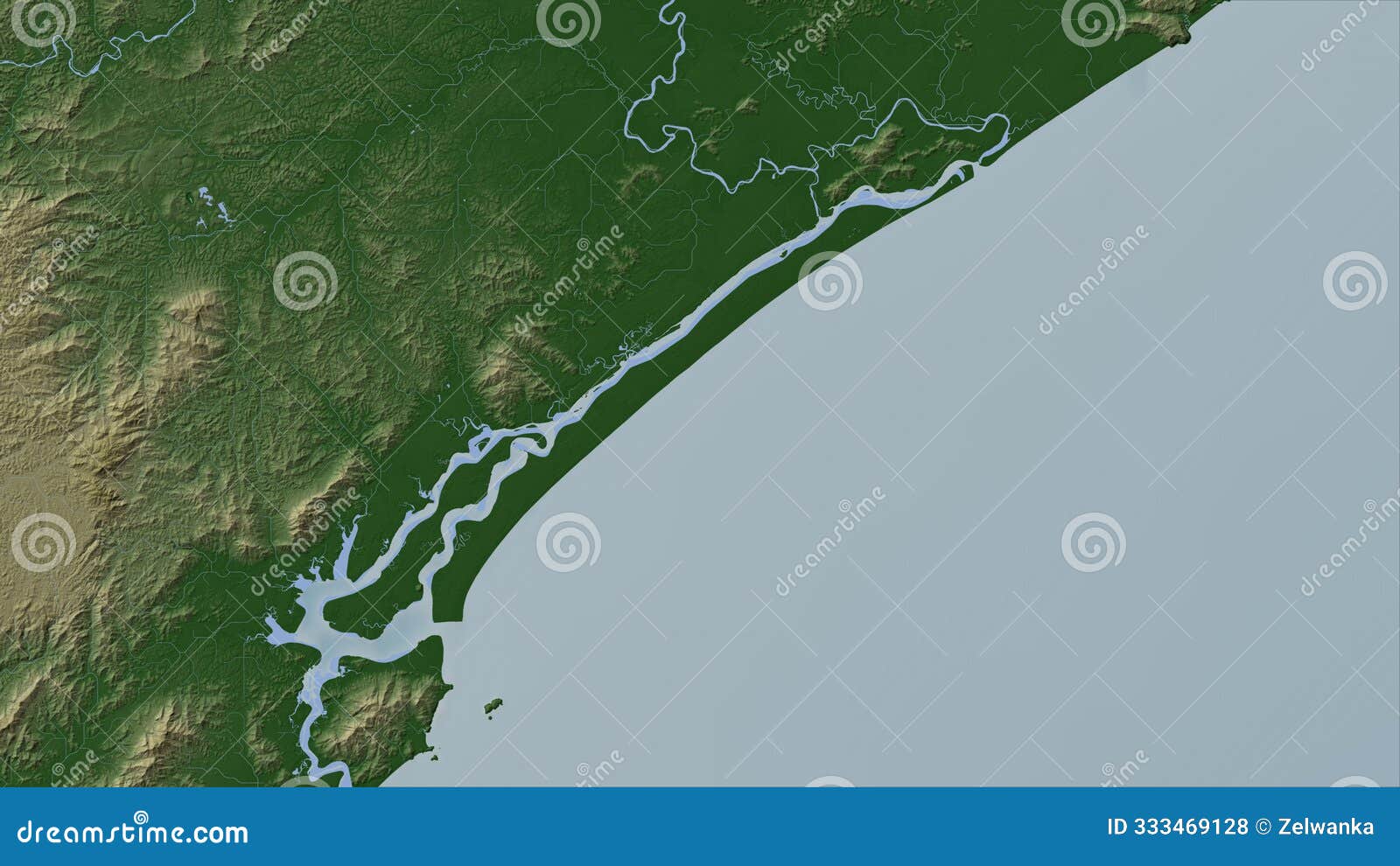 Ilha Comprida. Brazil. Physical Stock Illustration - Illustration of ...