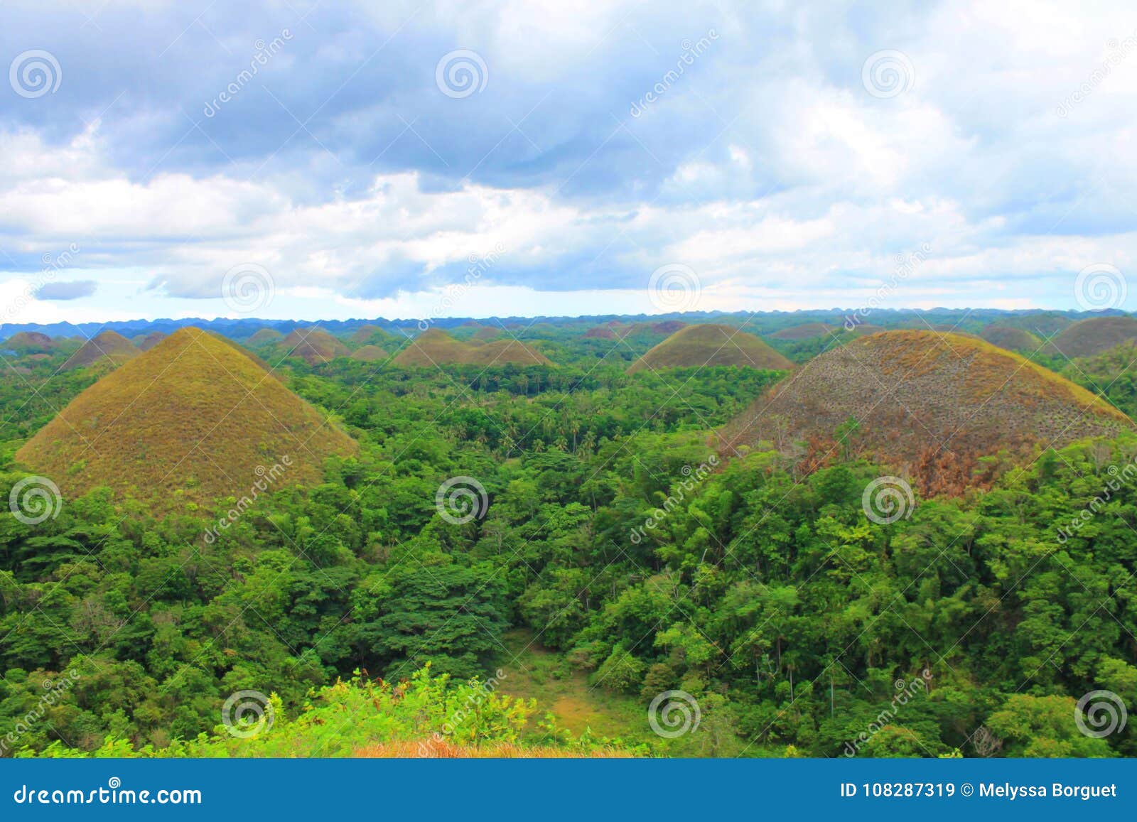 Ilha Filipinas Do Bohol Dos Montes Do Chocolate Imagem de Stock ...