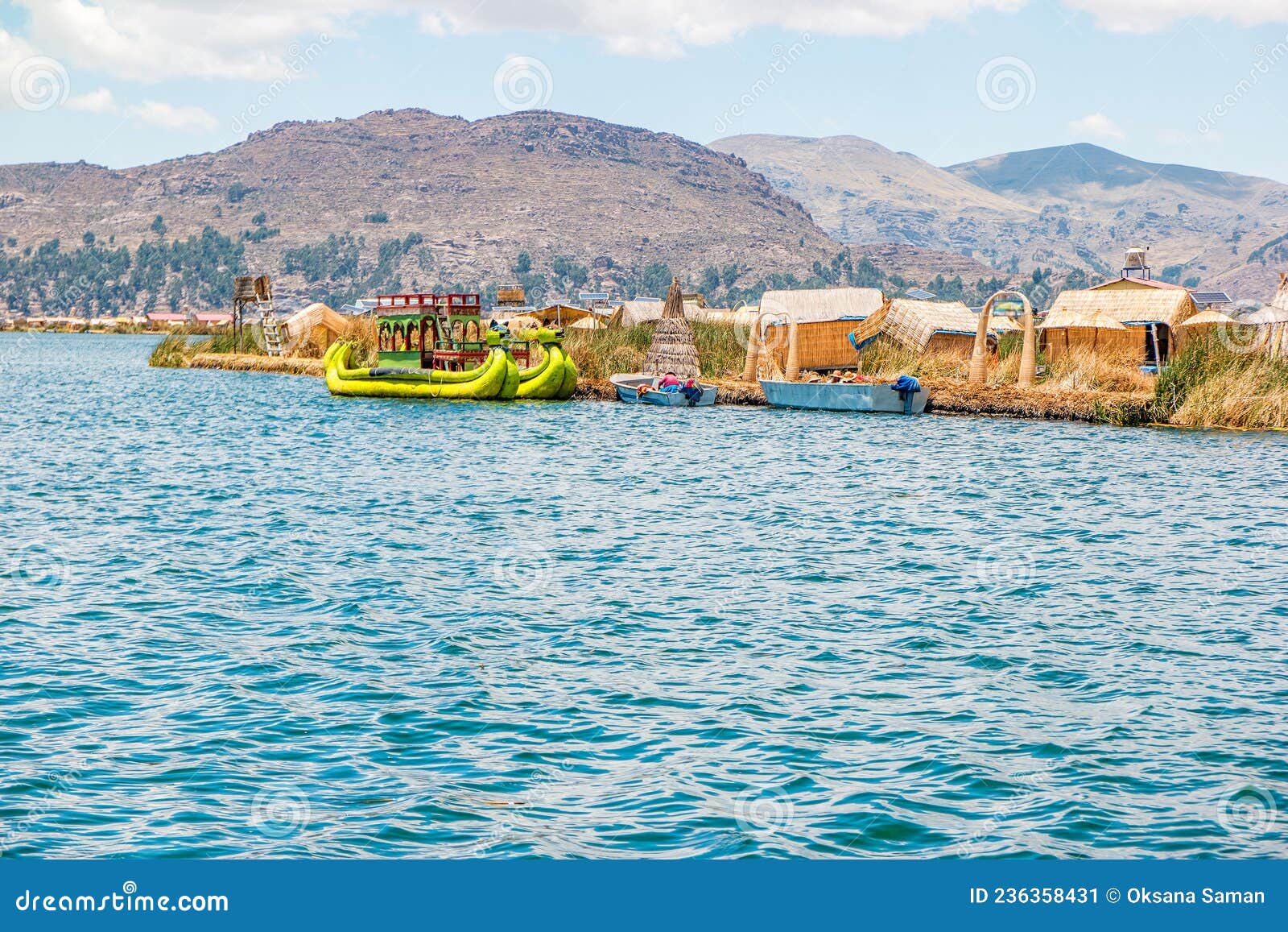 Ilhas De Uros Flutuantes No Lago Titicaca Em Peru Imagem de Stock ...